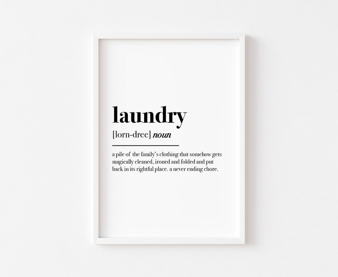 Laundry Definition, Home Poster, Utility Room Poster, Laundry Poster ...