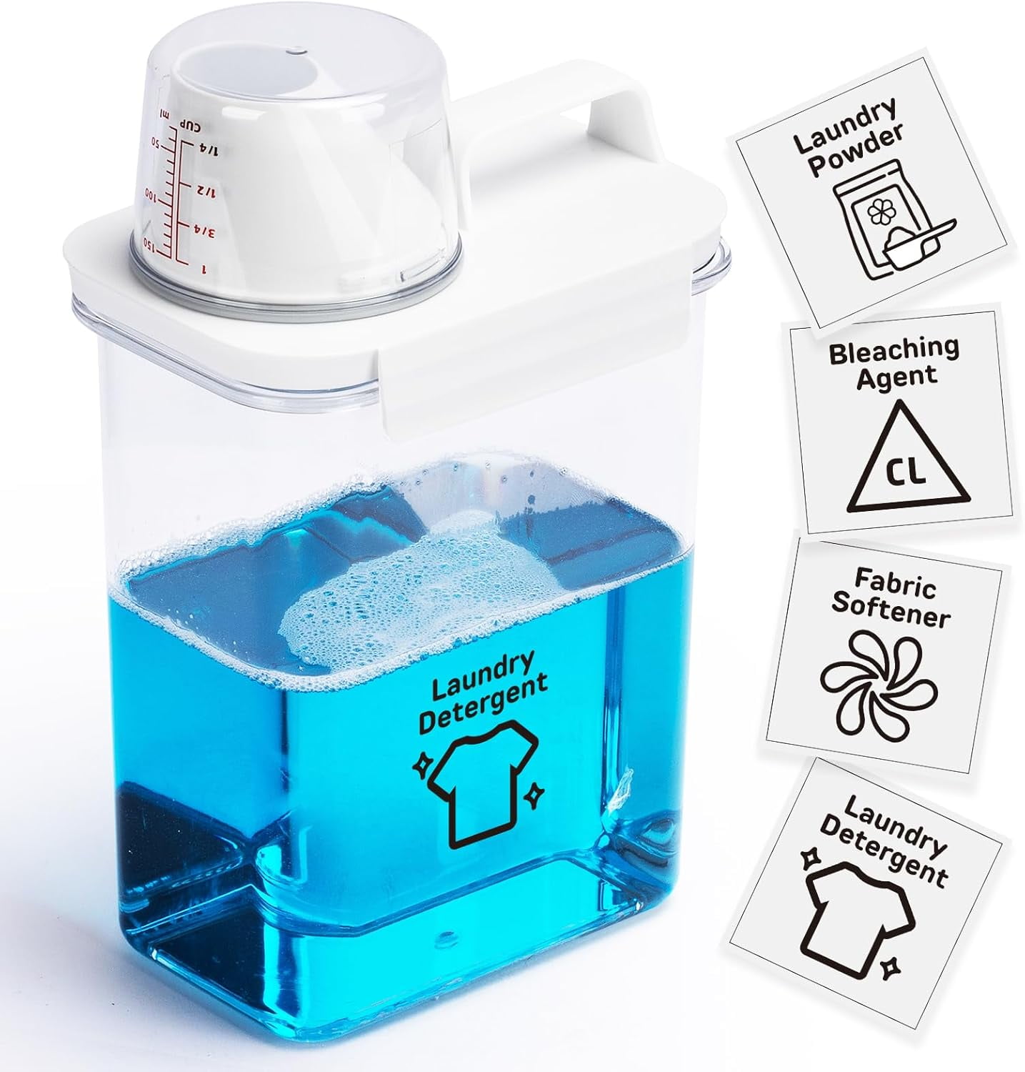Laundry Detergent Dispenser-1 Pack, 61 oz Detergent Dispenser with 4 ...