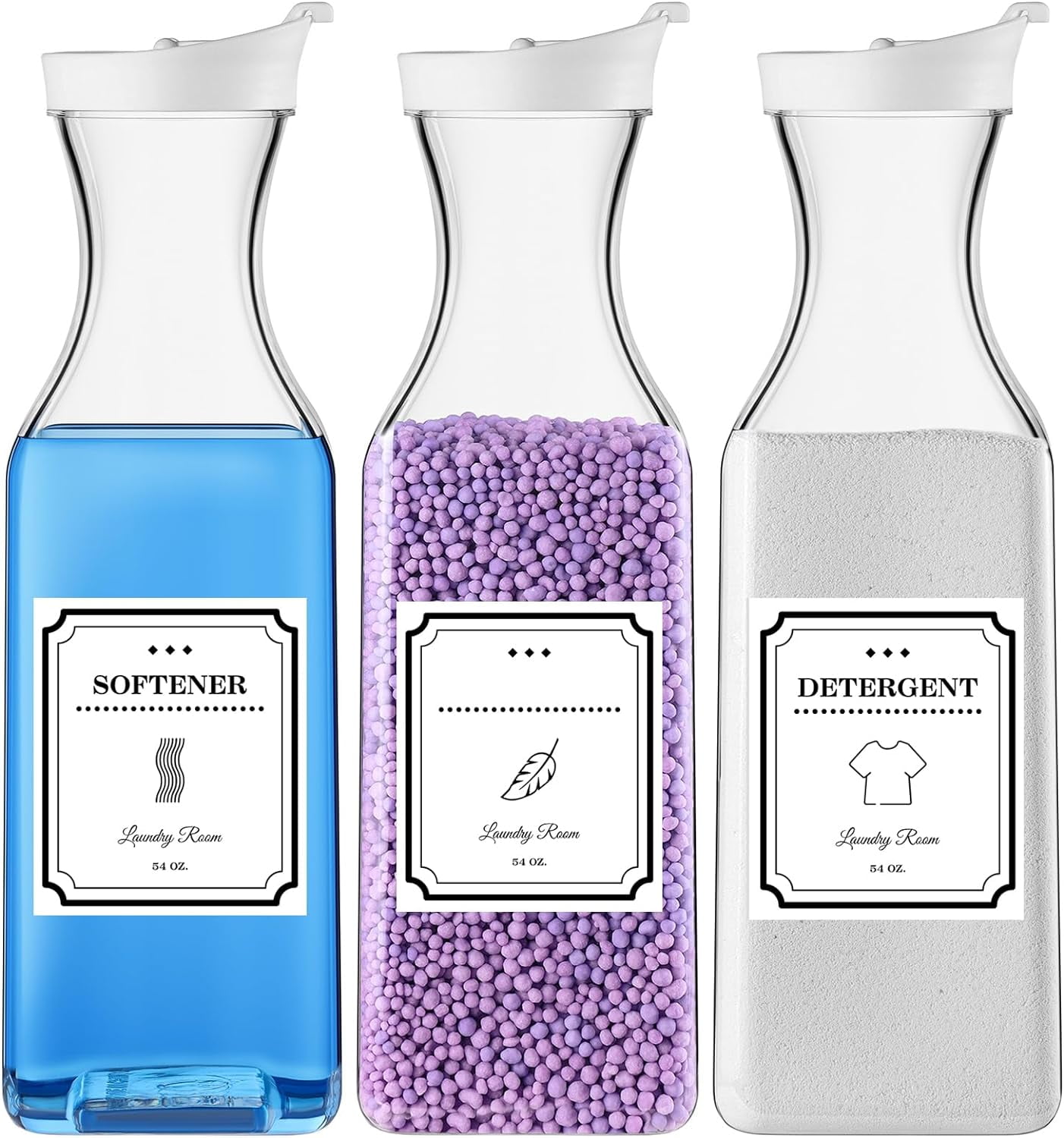 Laundry-Detergent-Dispenser,54oz Fabric Softener Dispenser,Plastic ...