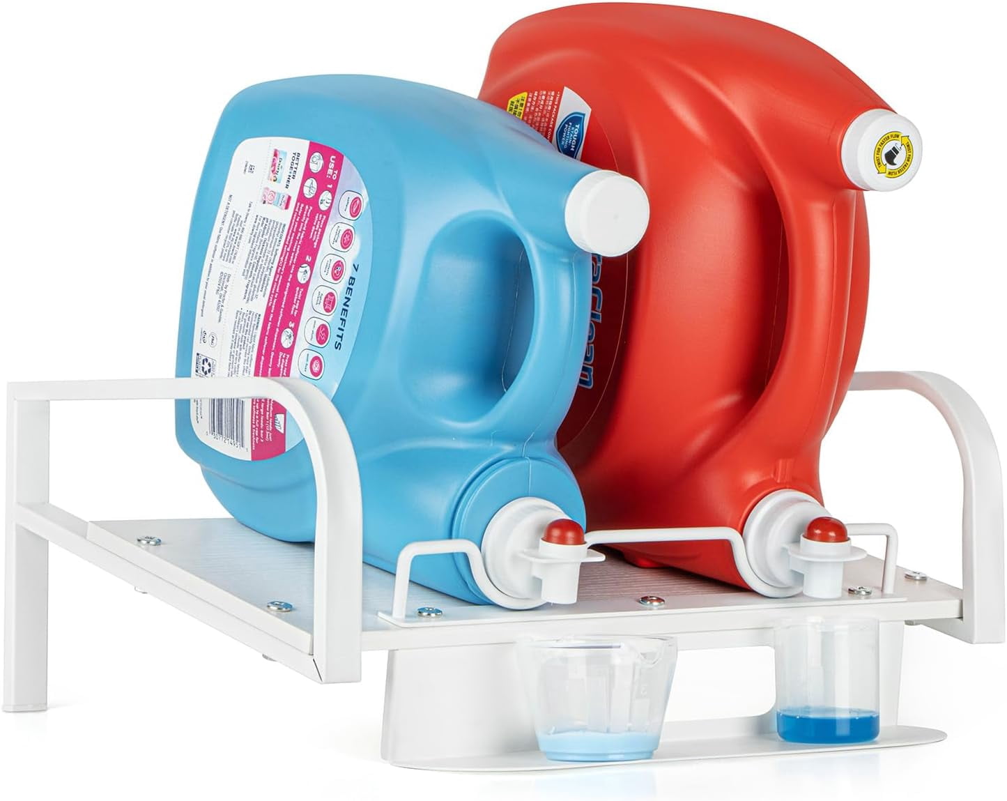 Laundry Detergent Holder Stand with Drip Tray, Laundry Soap Holder ...