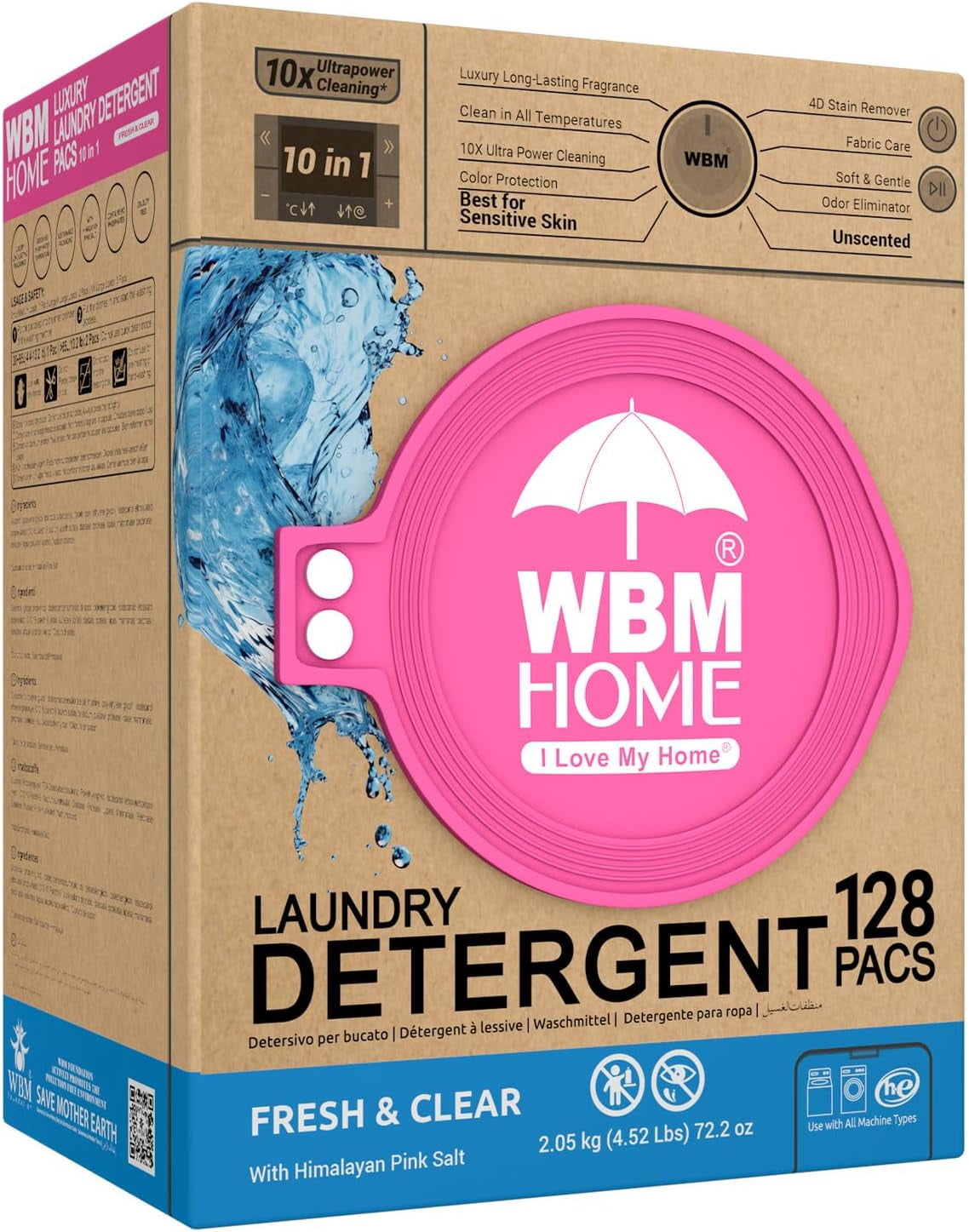 Laundry Detergent Pods, 128 Count | Fresh & Clear Unscented | Laundry ...