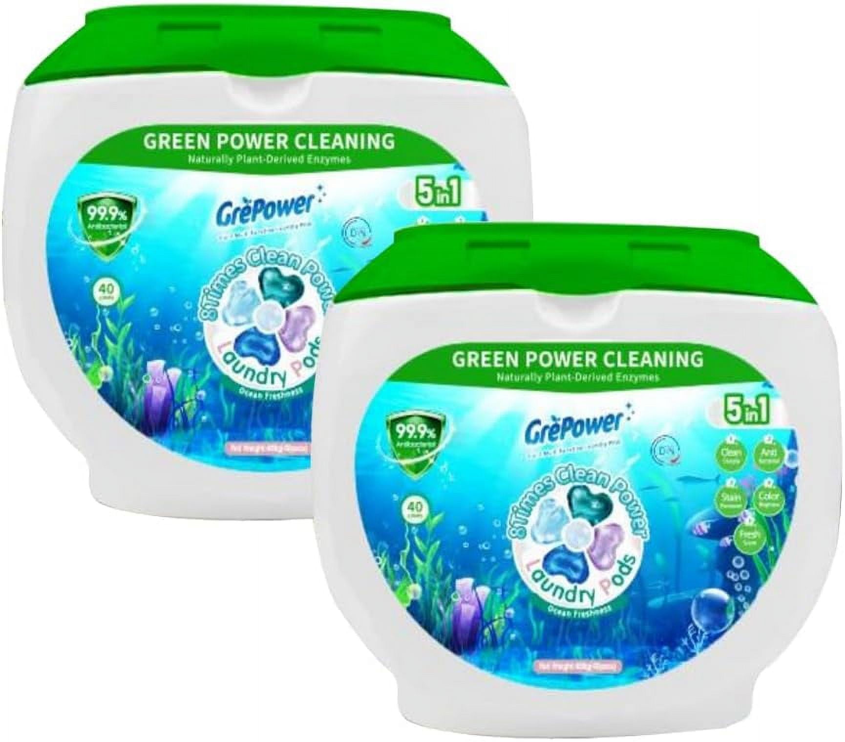 Laundry Detergent Pods, Concentrated Liquid Laundry Detergent Pacs, 5 ...