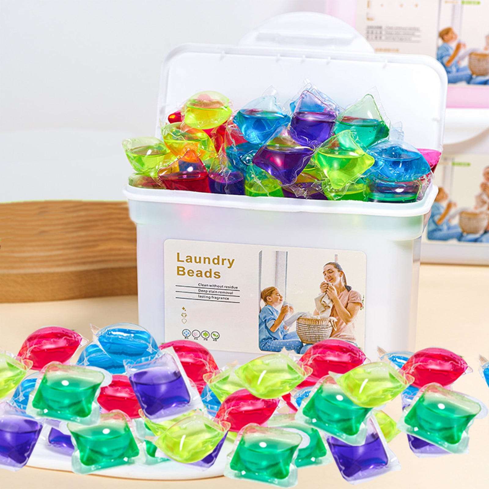 Laundry Detergent Pods, Stain and Grease Remover, Color Protecting ...