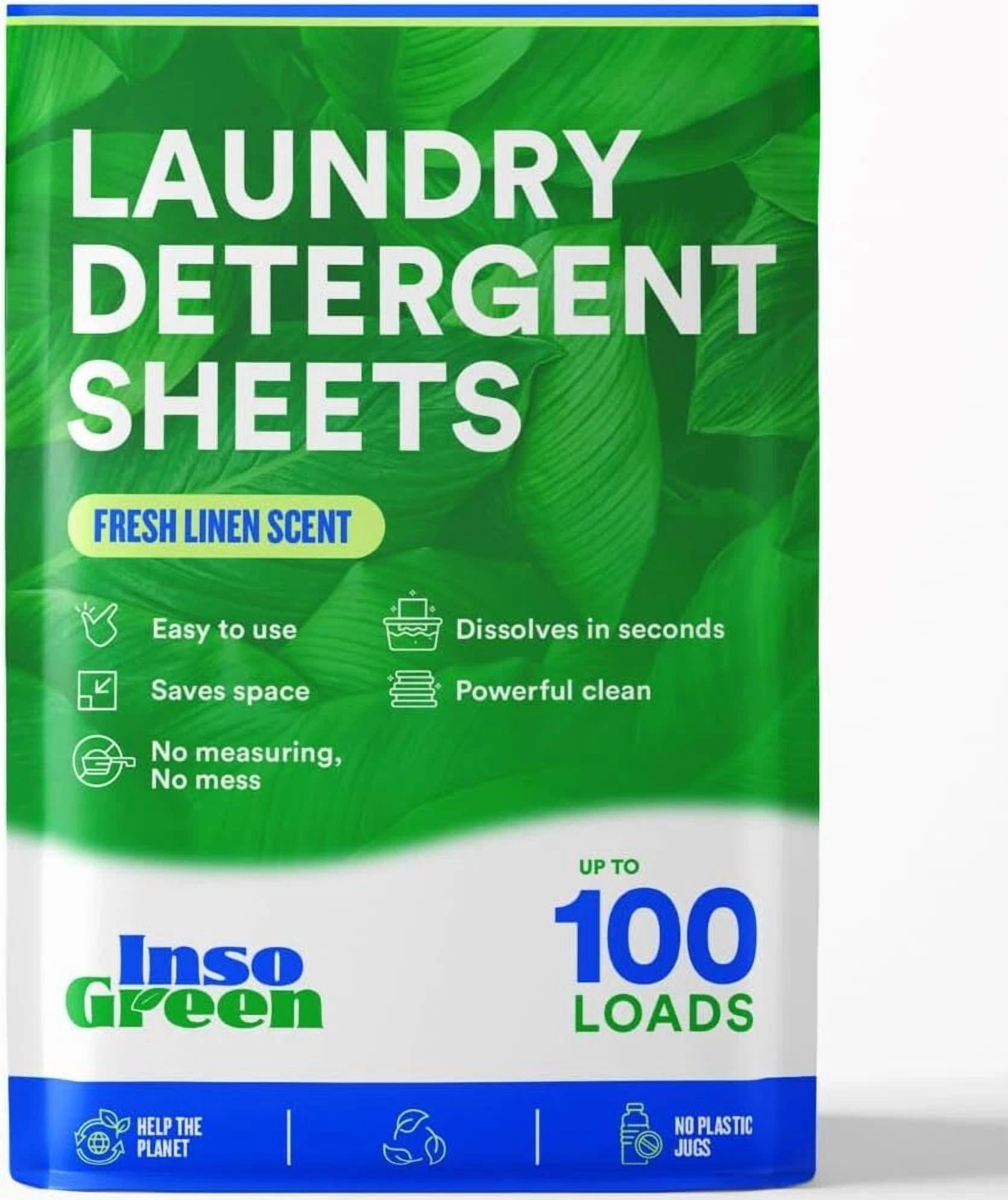 Laundry Detergent Sheets 100 Loads Eco Washer Sheets Detergent Zero ...
