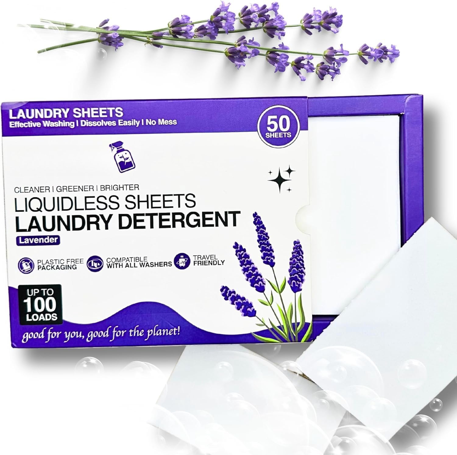 Laundry Detergent Sheets - 100 Loads | Lavender Scent | , -, -Based ...