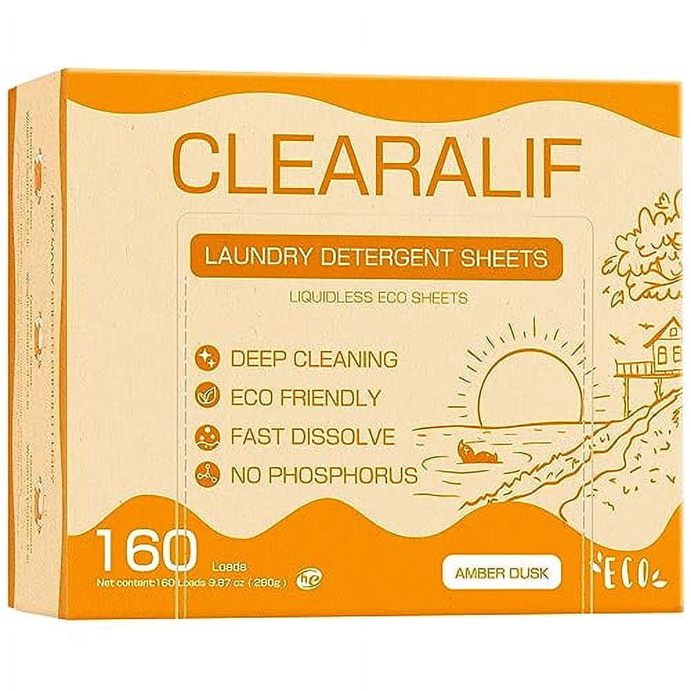 Laundry Detergent Sheets Up to 160 Loads, Amber Dusk - Great For Travel ...