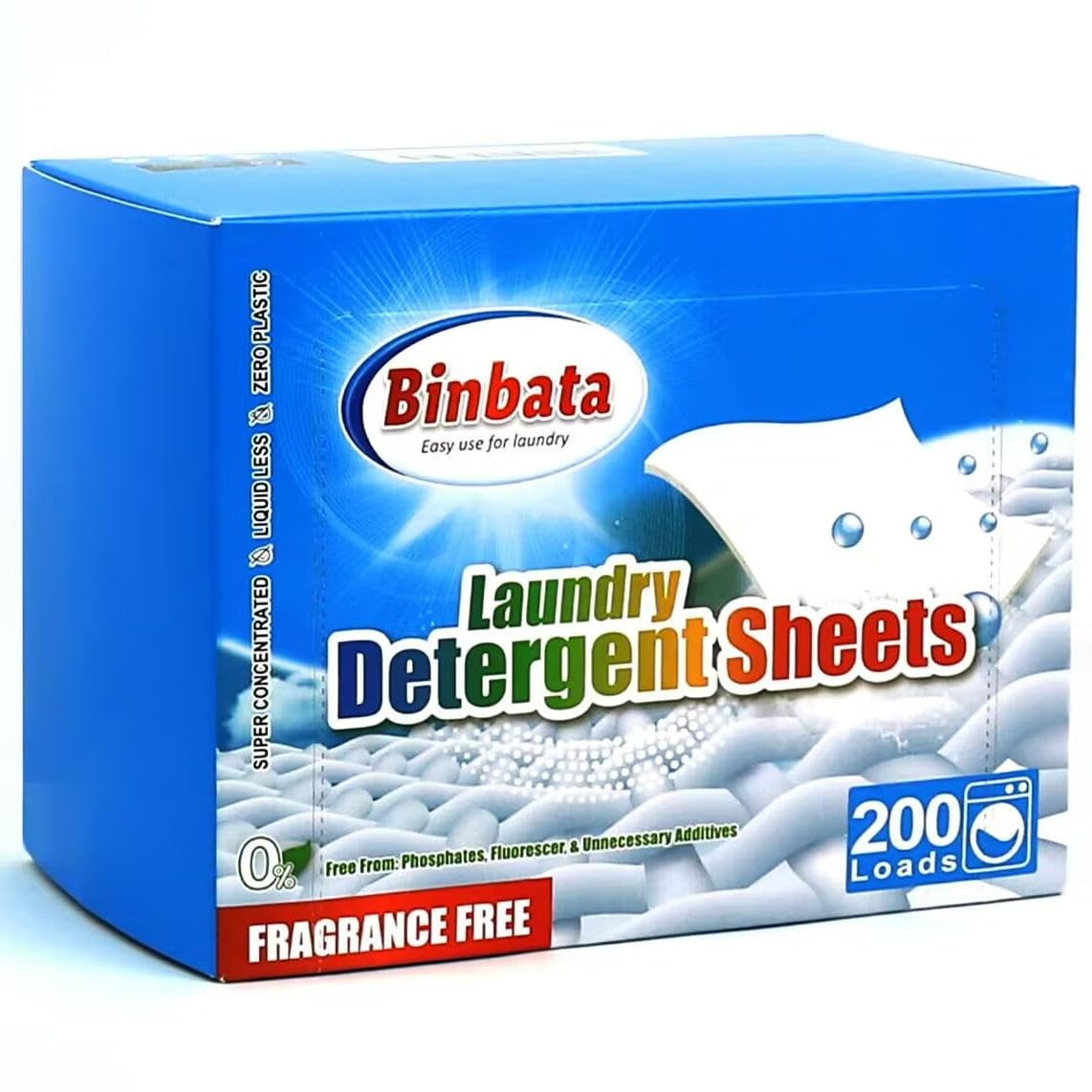 Laundry Detergent Sheets, 200 Count, Fragrance Free, Unscented, Eco ...