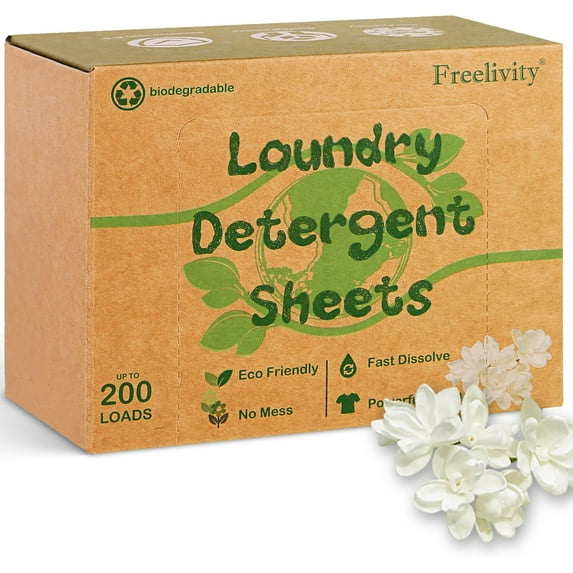 Laundry Detergent Sheets, 200 Sheets Fresh Linen Scent - Eco-Friendly ...