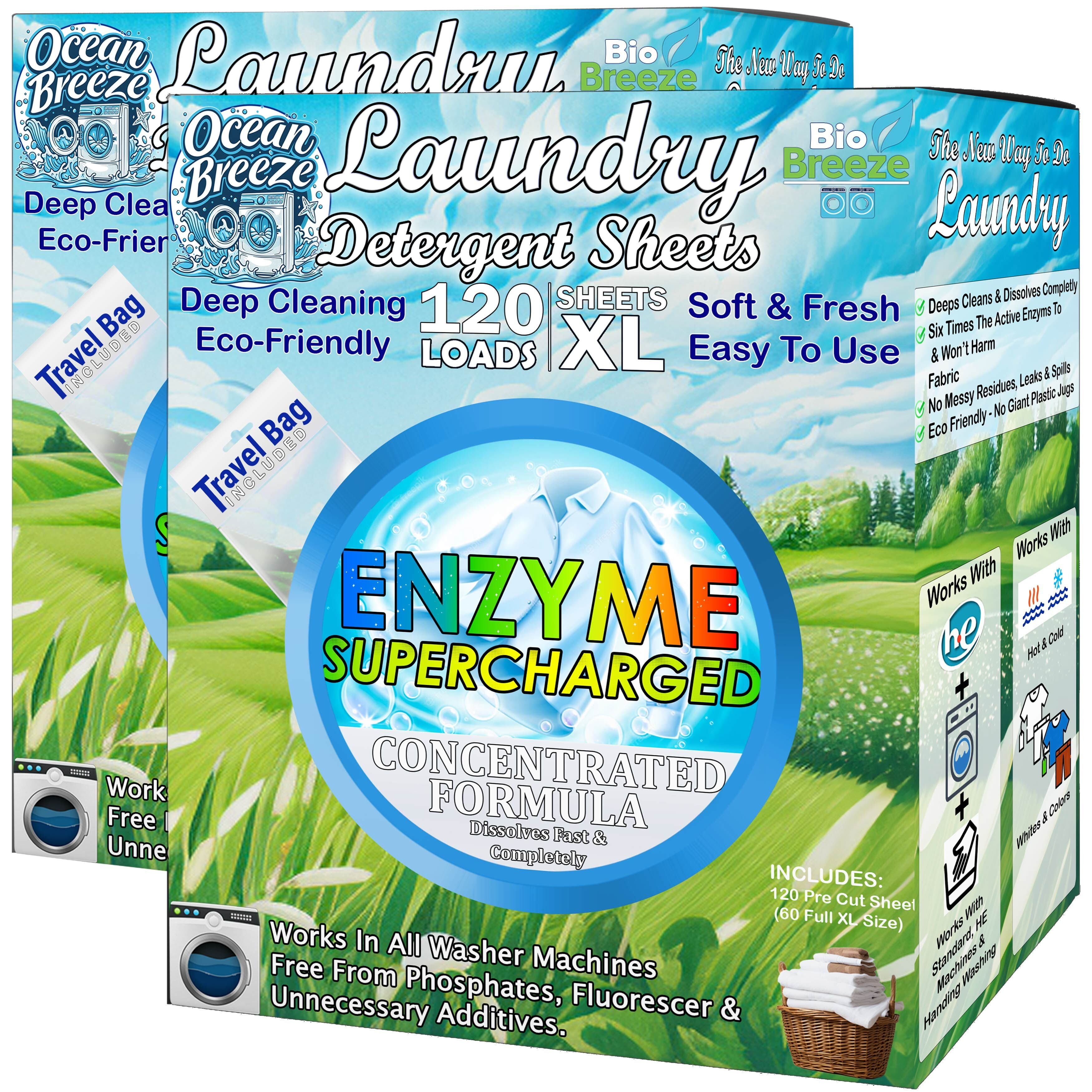 Laundry Detergent Sheets (240 XL Sheets) - Eco Friendly, Hypoallergenic ...