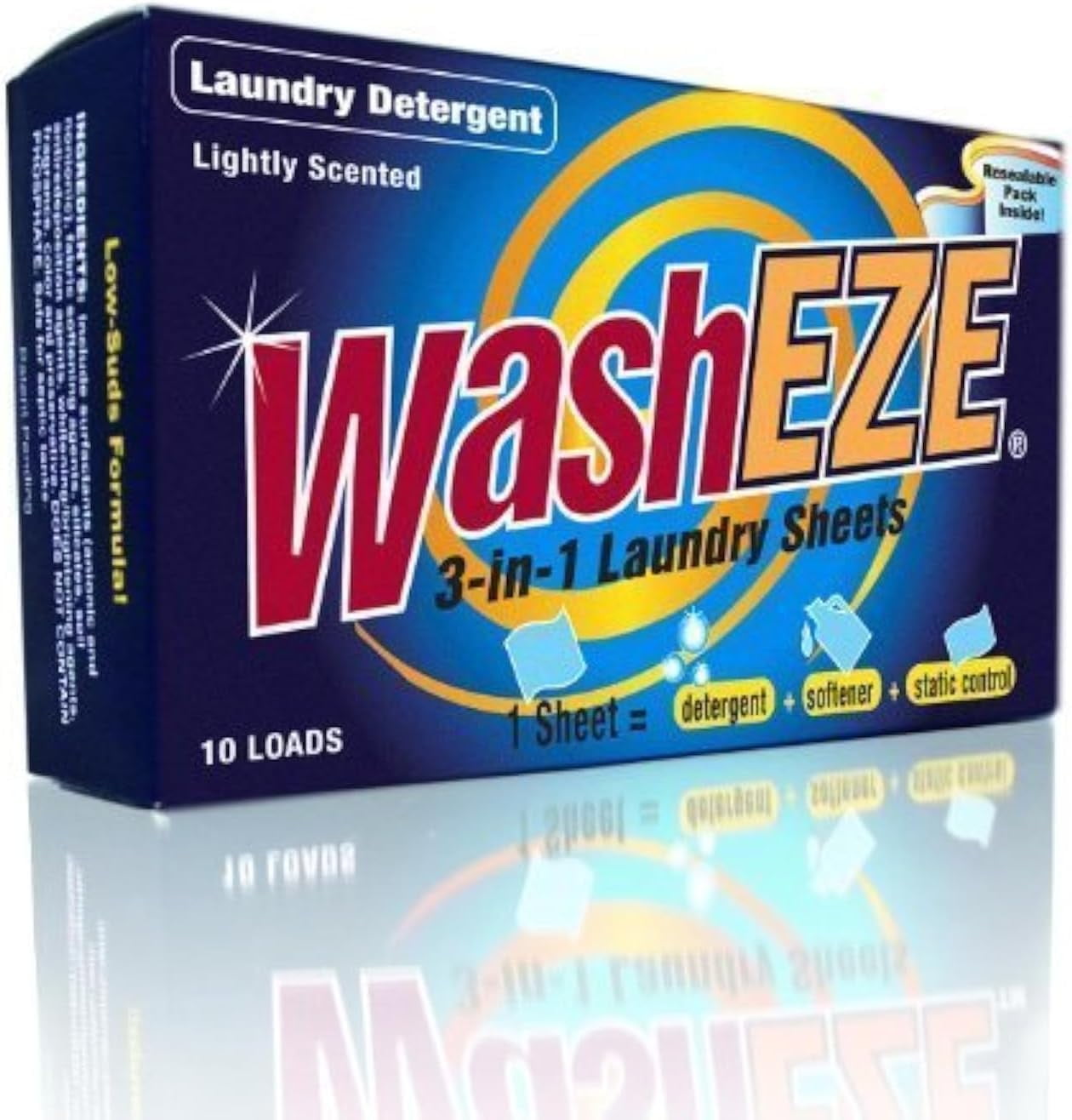 Laundry Detergent Sheets 40 Loads Light Scent Includes Detergent Fabric ...