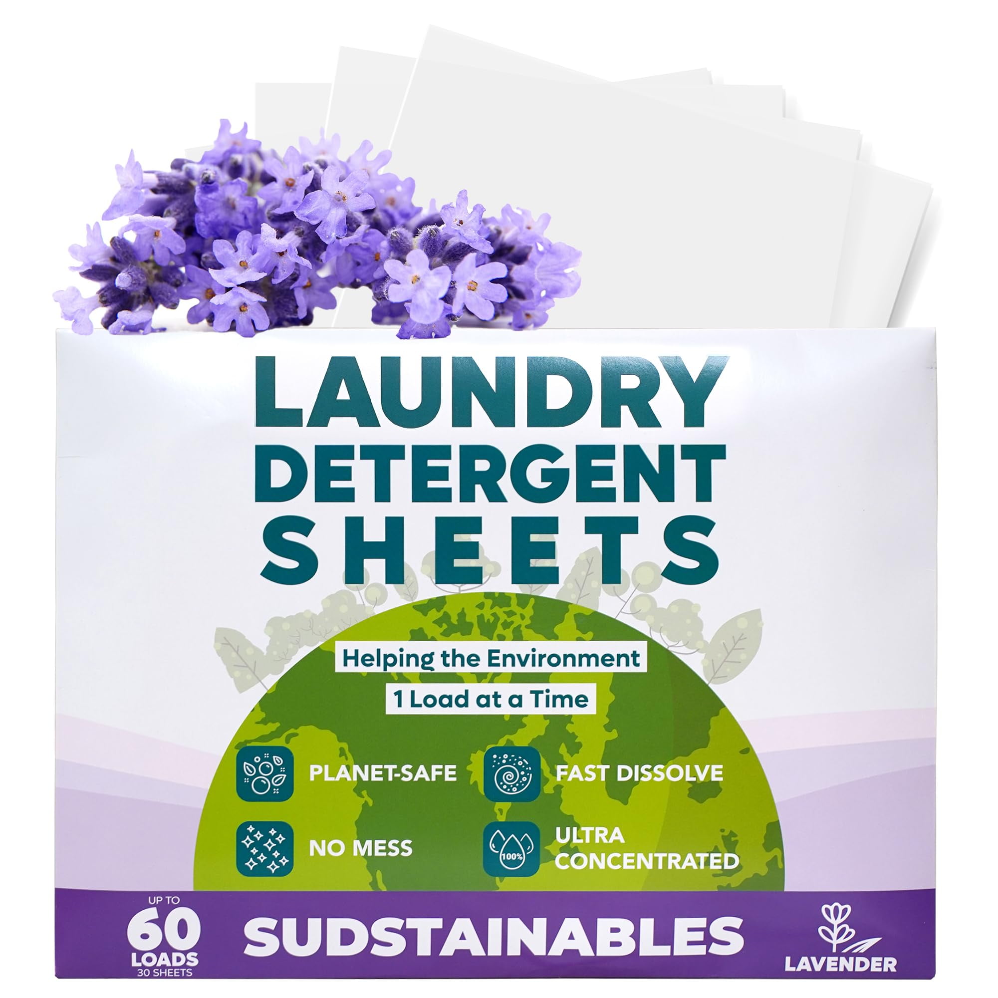 Laundry Detergent Sheets (60 Loads) - Eco Friendly Laundry Soap ...