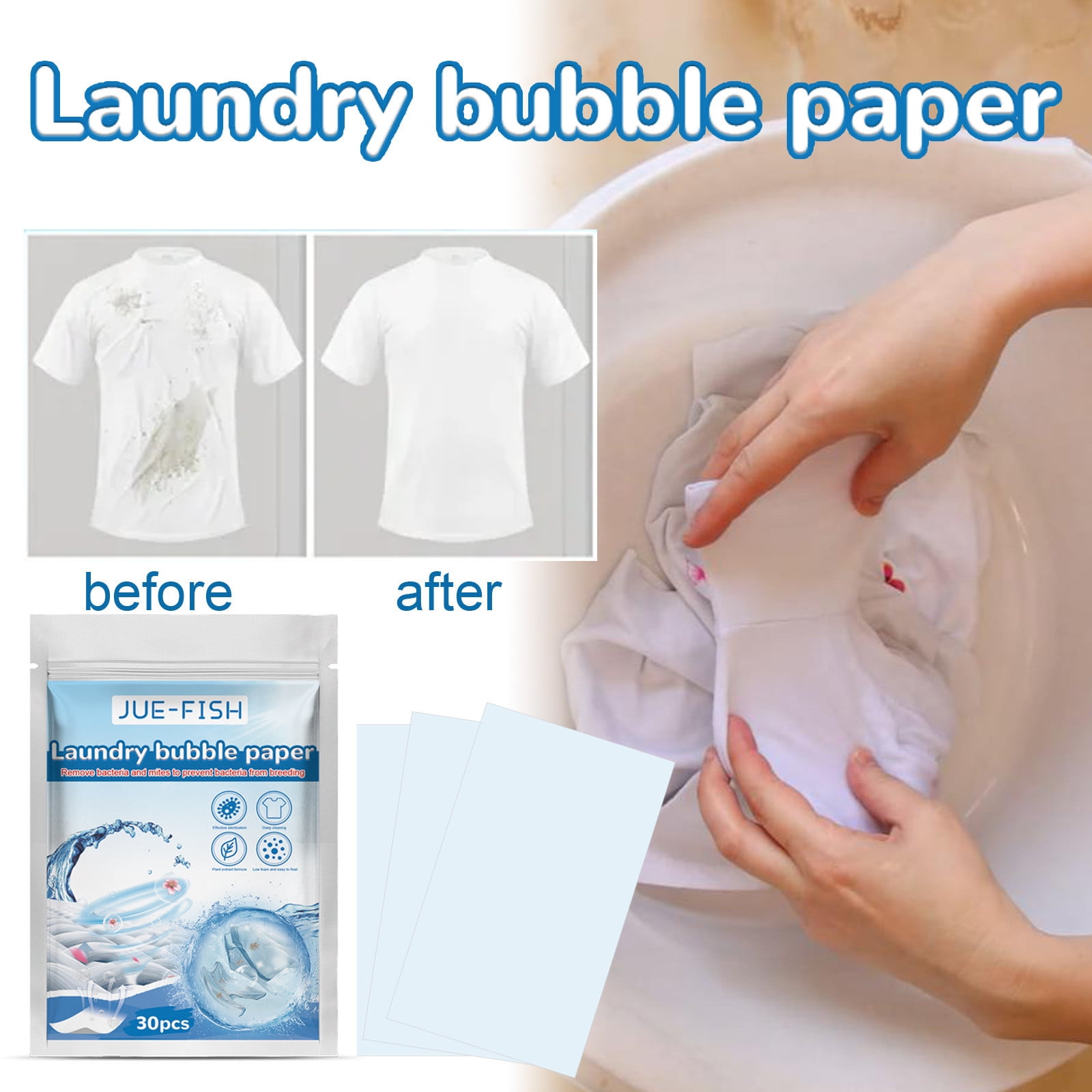 Laundry Detergent Sheets, Hypoallergenic Eco-Friendly Unscented Laundry ...
