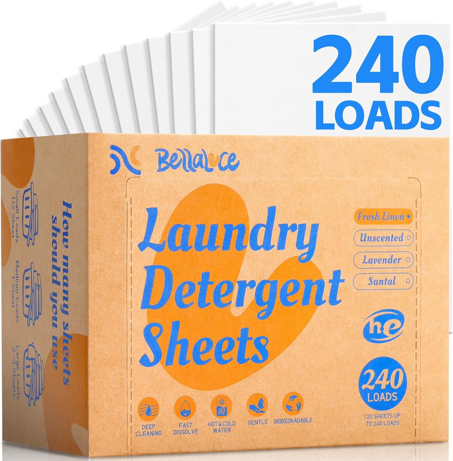 Laundry Detergent Sheets - Laundry Sheets, 240 Loads, Eco-Friendly ...