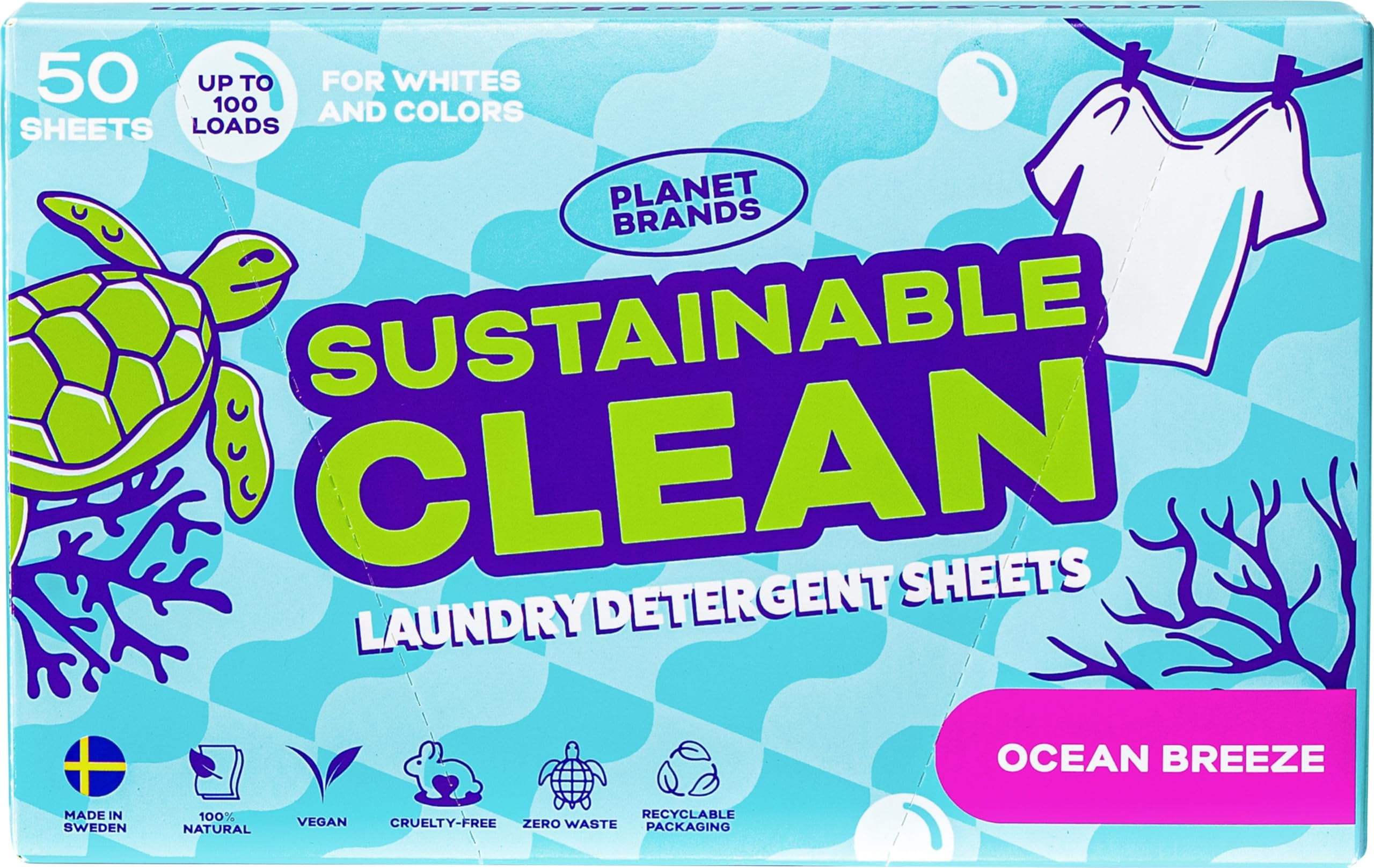 Laundry Detergent Sheets - Made in Sweden, Up to 100 loads 50 Sheets ...