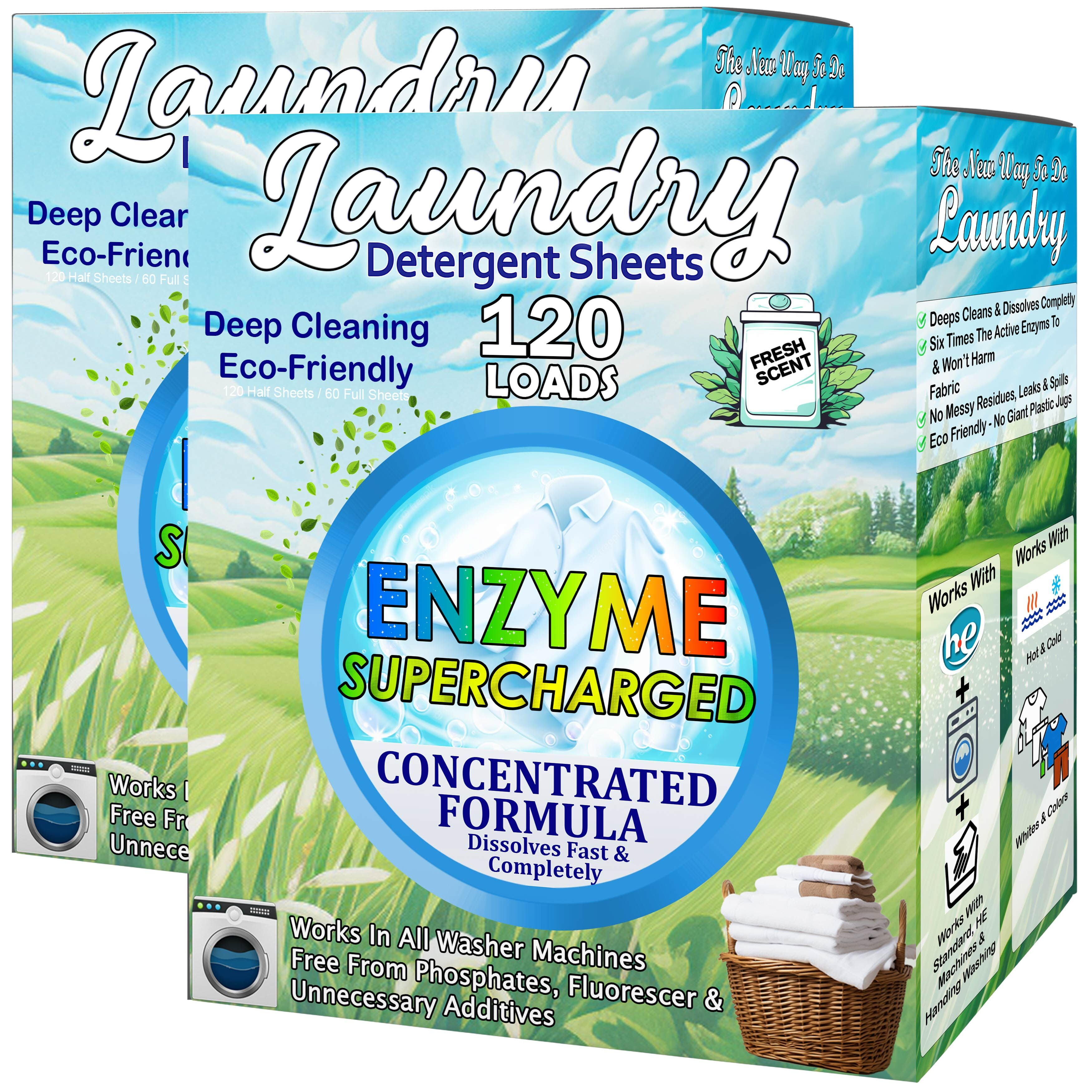 Laundry Detergent Sheets - XL Size (240 Loads) Eco-Friendly ...