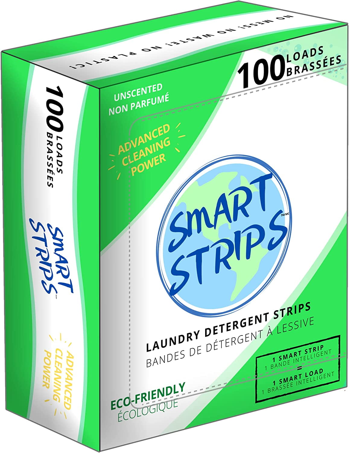 Laundry Detergent Strips (100 Loads) - Hypoallergenic, Eco Friendly ...