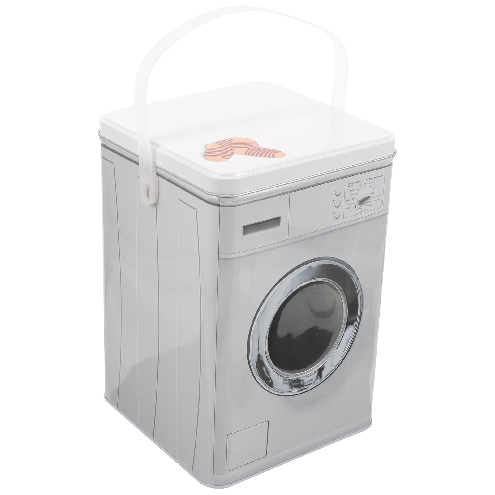 Laundry Detergent Tin Box Snack Portable Beads Families Room Organizer ...