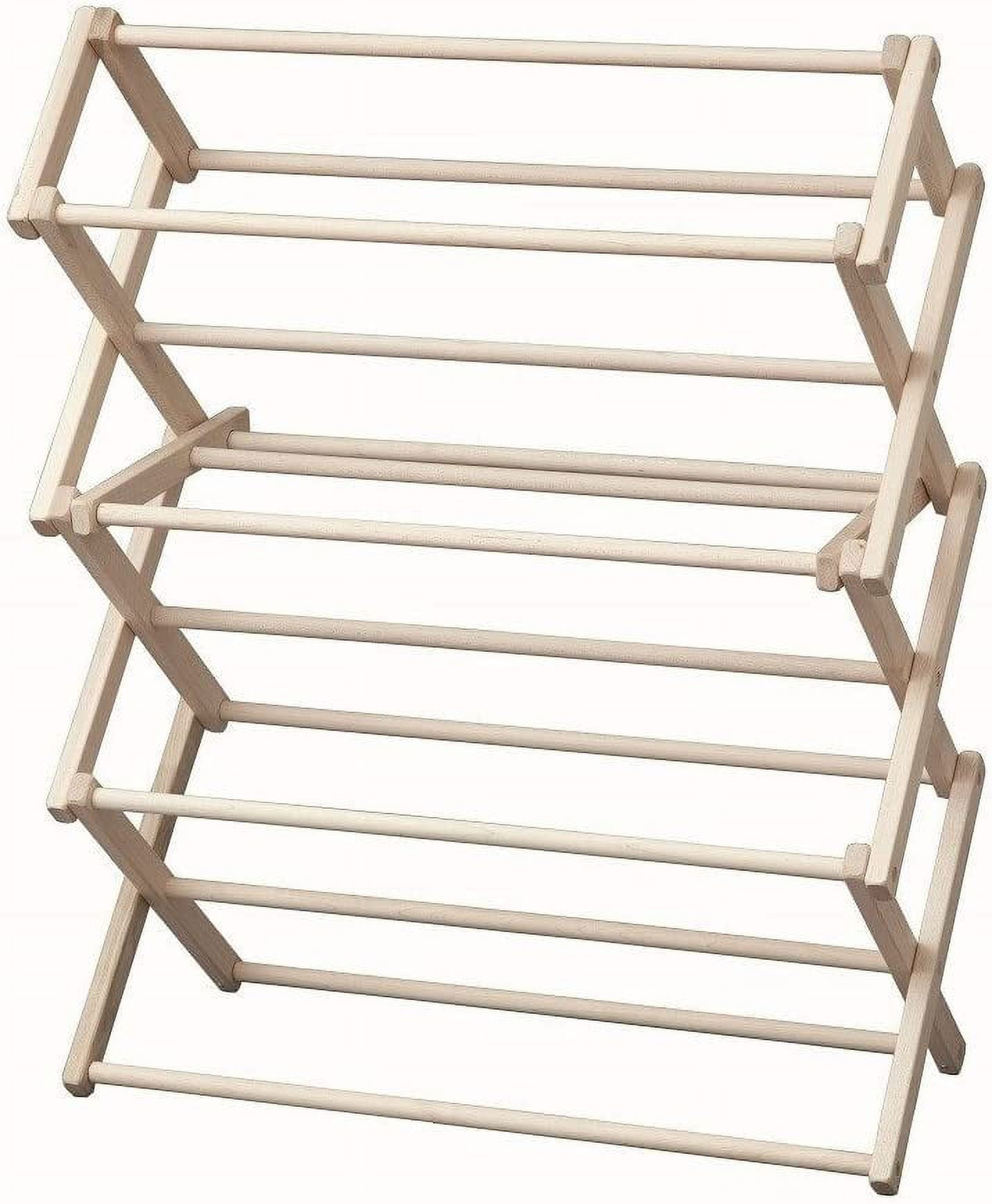 Laundry Drying Rack Collapsible Wood Garment Dryer, 30" Floor Unit ...