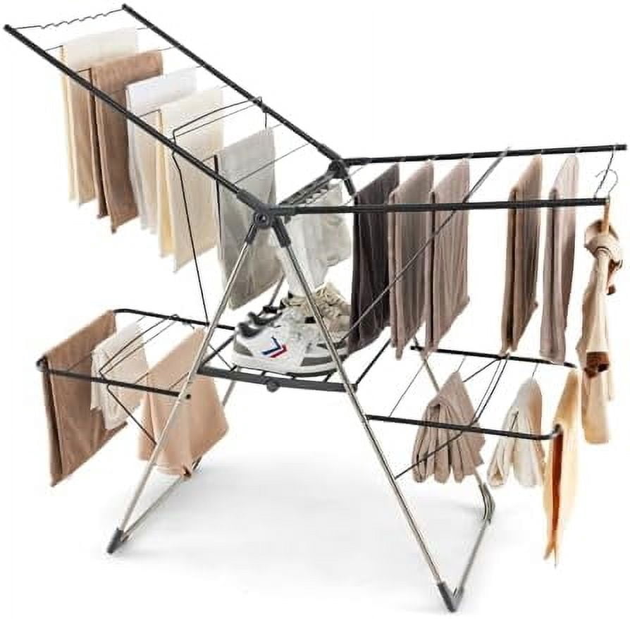 Laundry Drying Rack, Foldable Clothes Drying Rack with Height ...