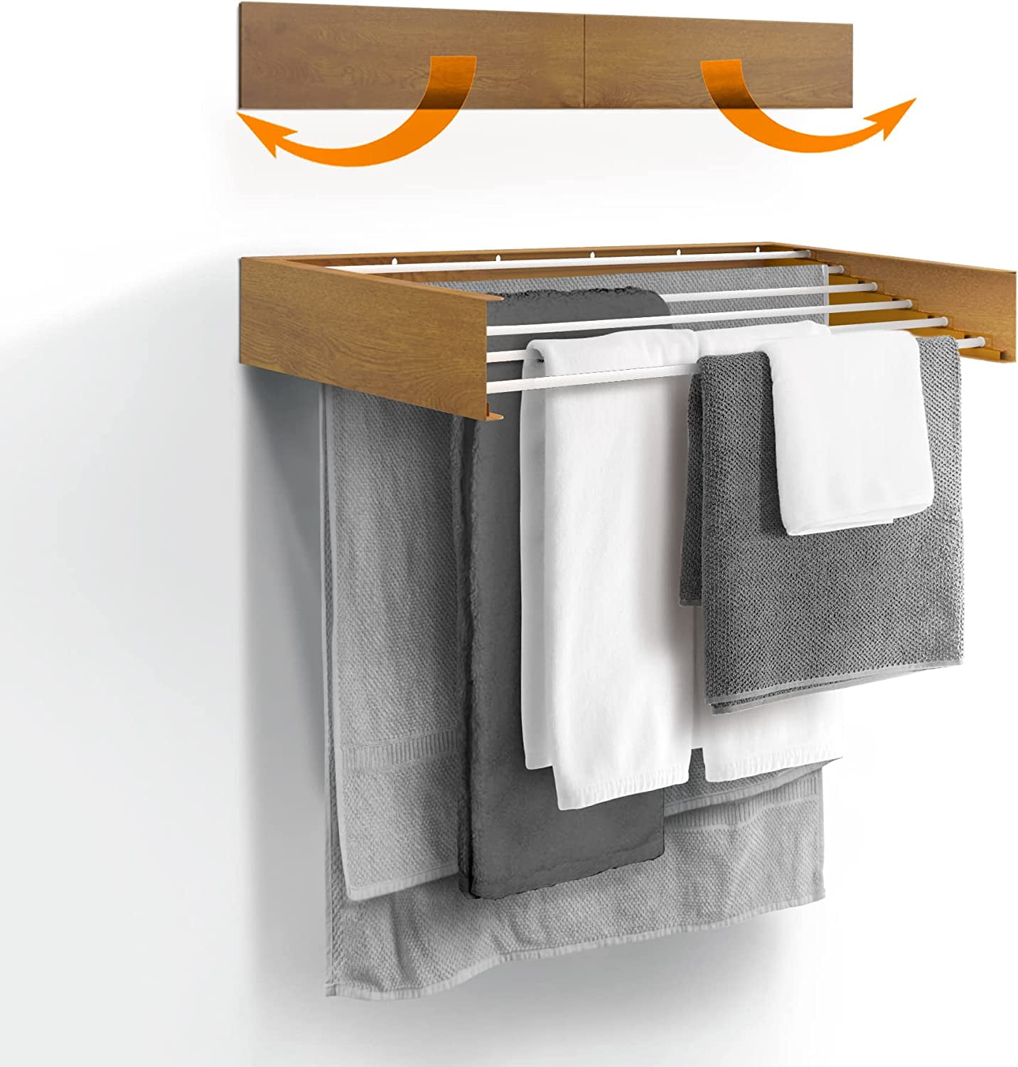 Laundry Drying Rack, Wall Mounted, Retractable Clothes Drying Rack ...