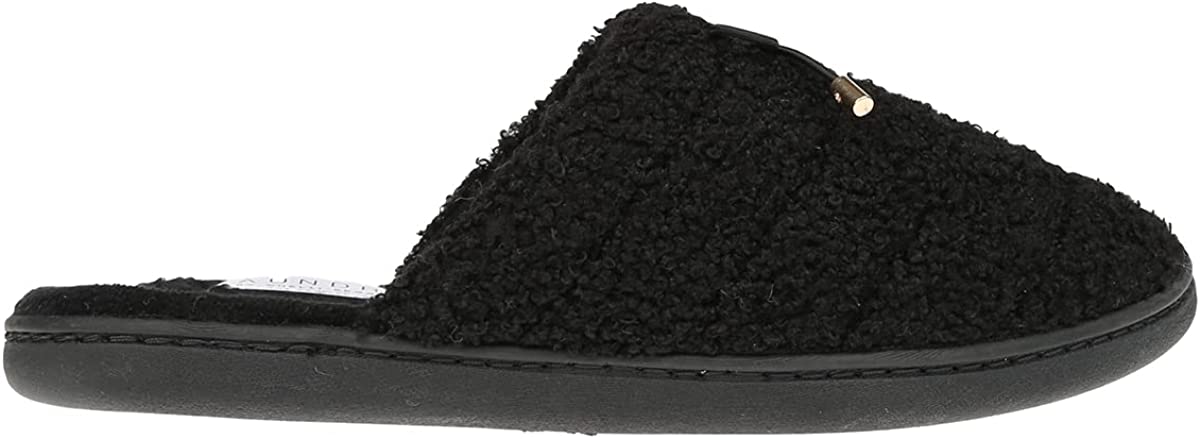 Laundry Womens Fluffy And Comfy Quilted Faux Fur Slippers With Bow ...
