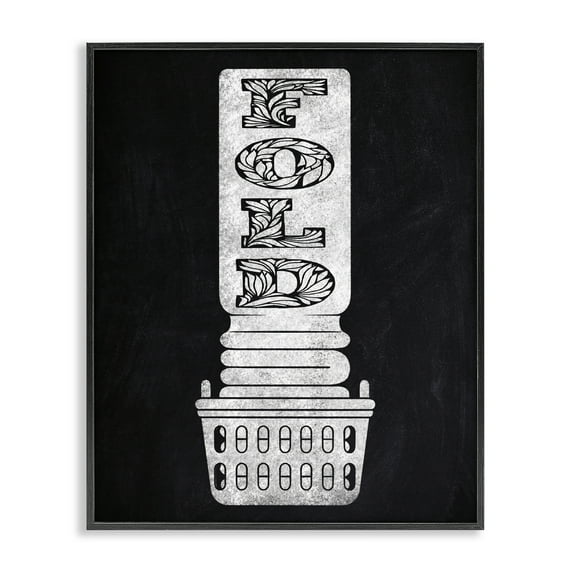 Laundry Fold Ornate Letters Black Framed Giclee Art, design by Marcus ...
