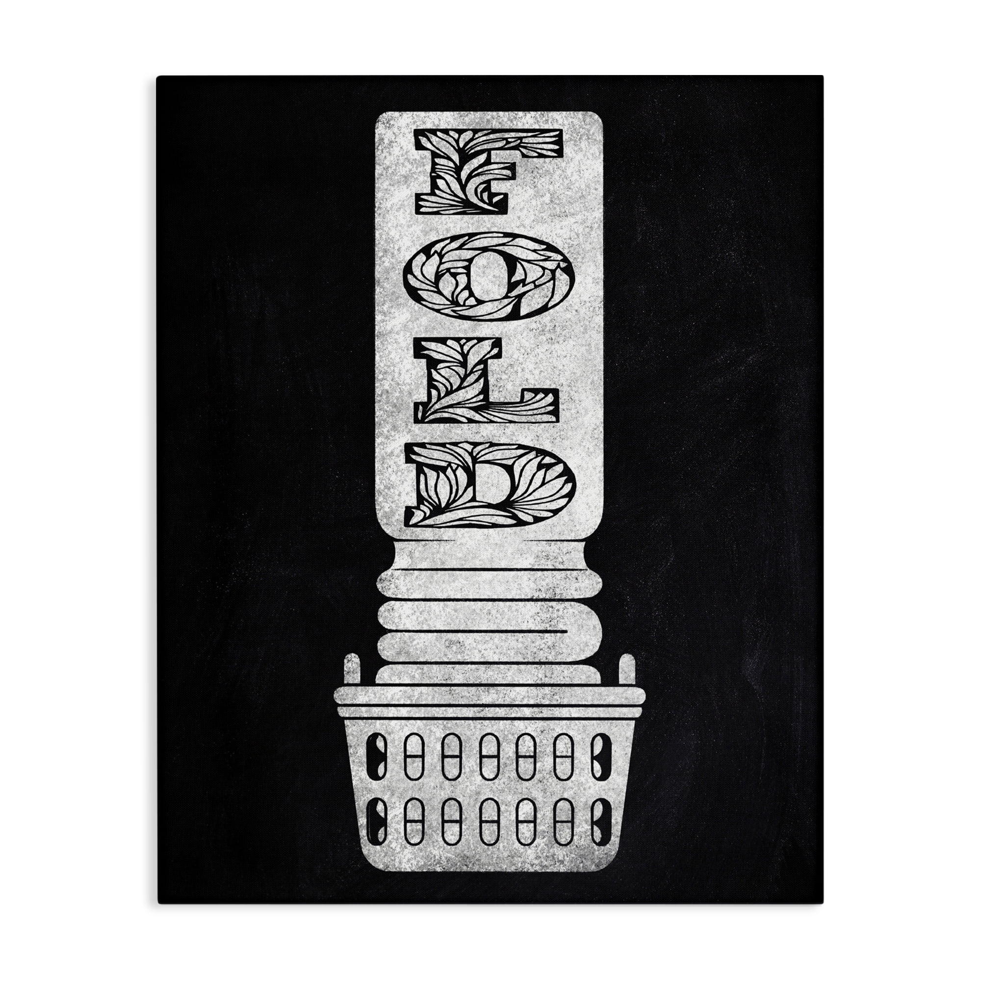 Laundry Fold Ornate Letters Canvas Wall Art, design by Marcus Prime ...