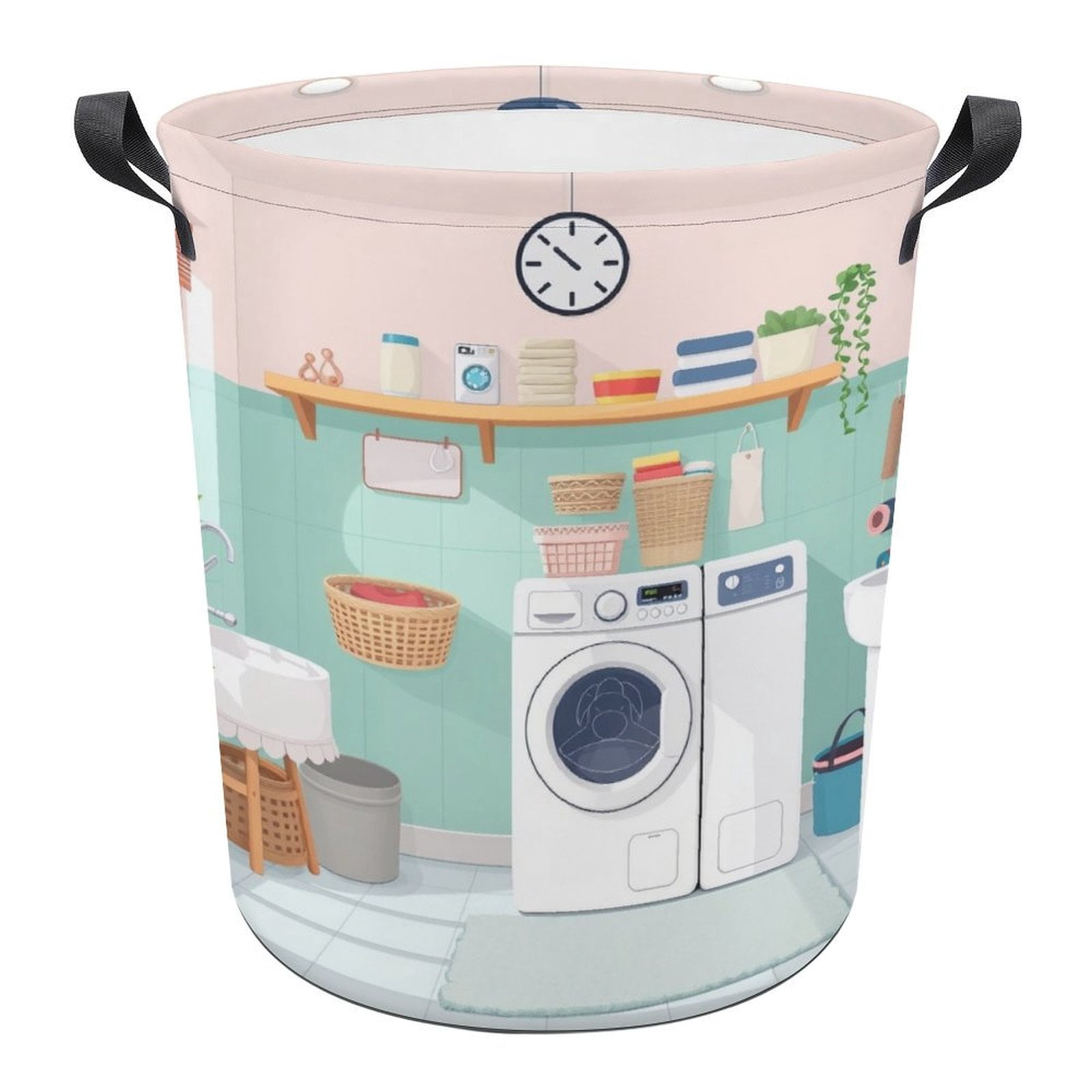 Laundry Foldable Laundry Basket for Dirty Clothes Storage Hamper Kids ...