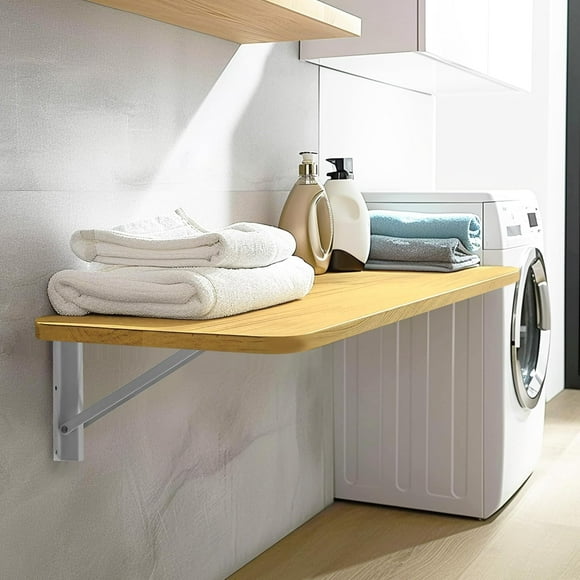 Laundry and Home Folding Tables for Small Spaces with Wall Mounts