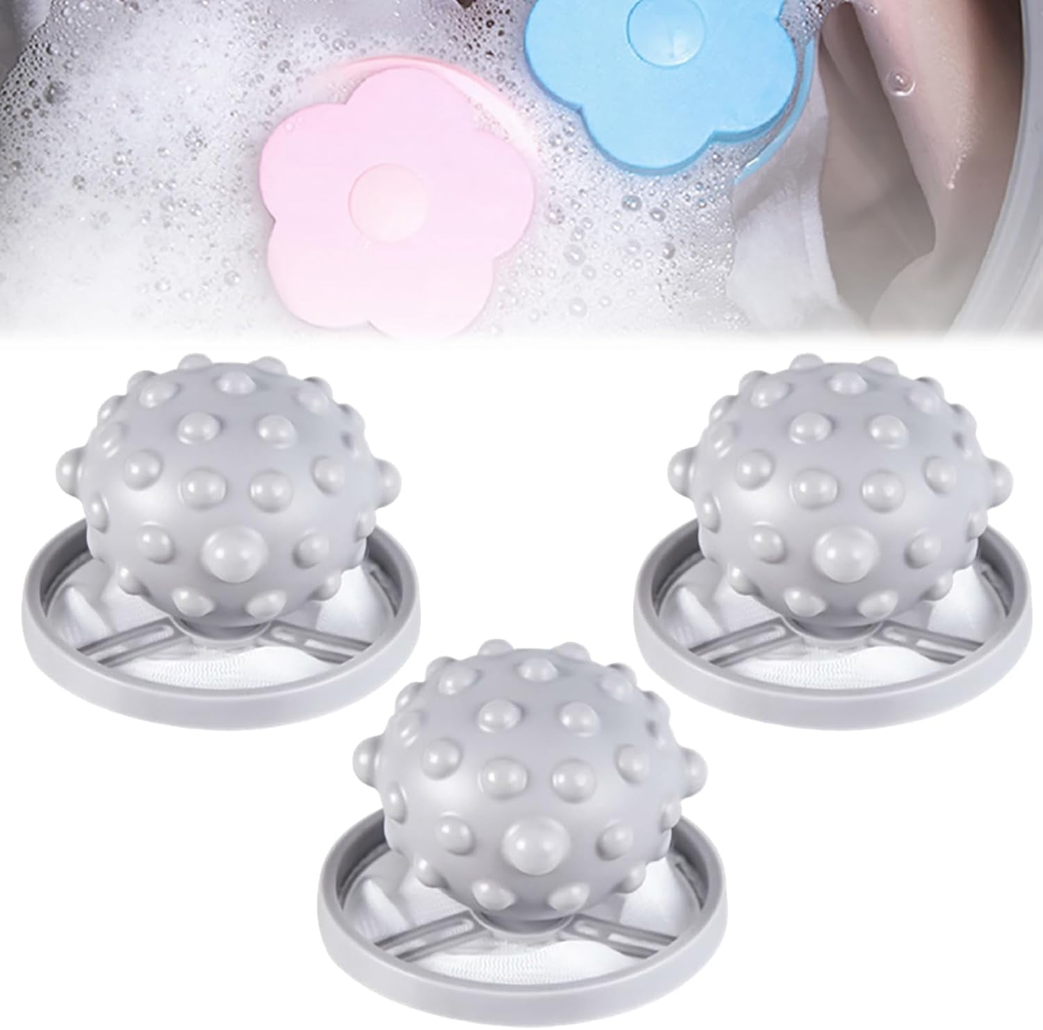 Laundry Hair Catcher, 2025 New Floating Hair Filtering Mesh Removal Pet ...