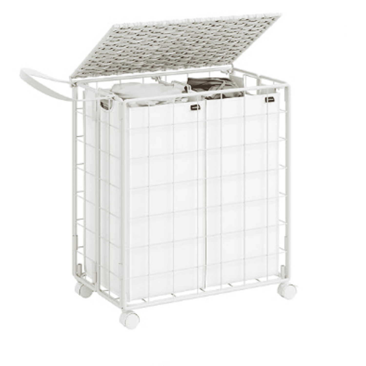 Laundry Hamper, 110L Laundry Basket with Lid, Clothes Hamper with ...