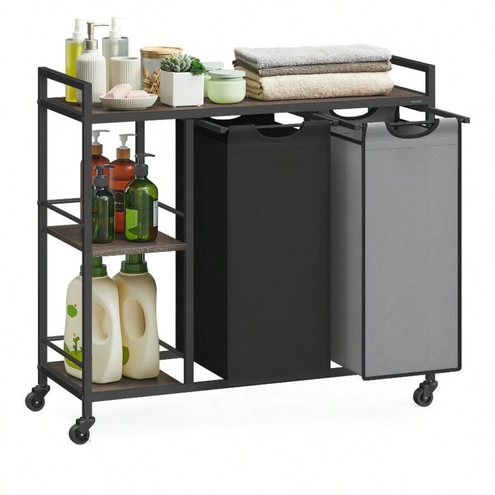 Laundry Hamper With 2 Compartments, 26.4 Gal. (100 L) Laundry Sorter ...