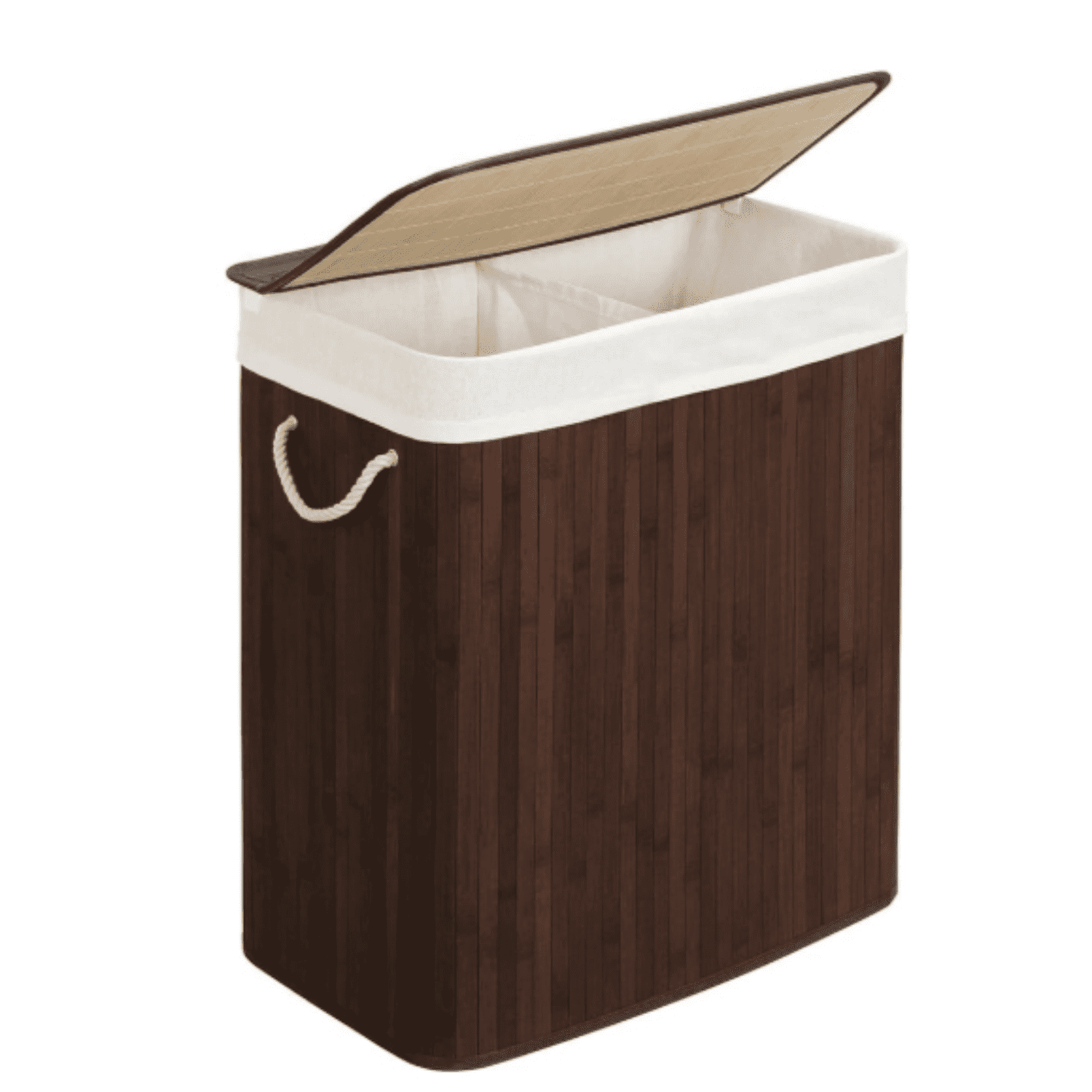 Laundry Hamper, 21.99 Gallons (100L), 2-Section Laundry Basket, Laundry ...