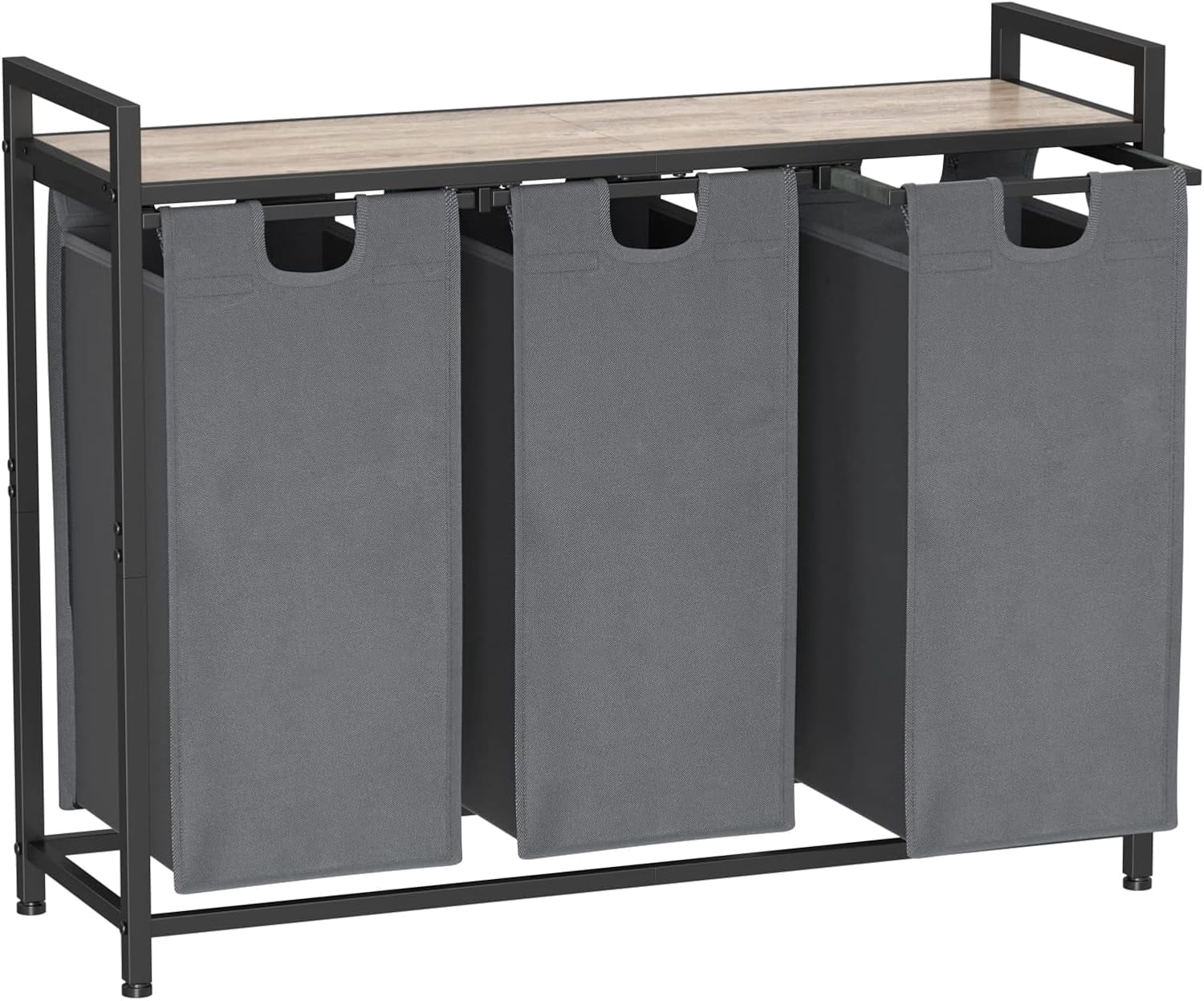 Laundry Hamper with 3 Section, Laundry Basket with 3 Pull-Out and ...