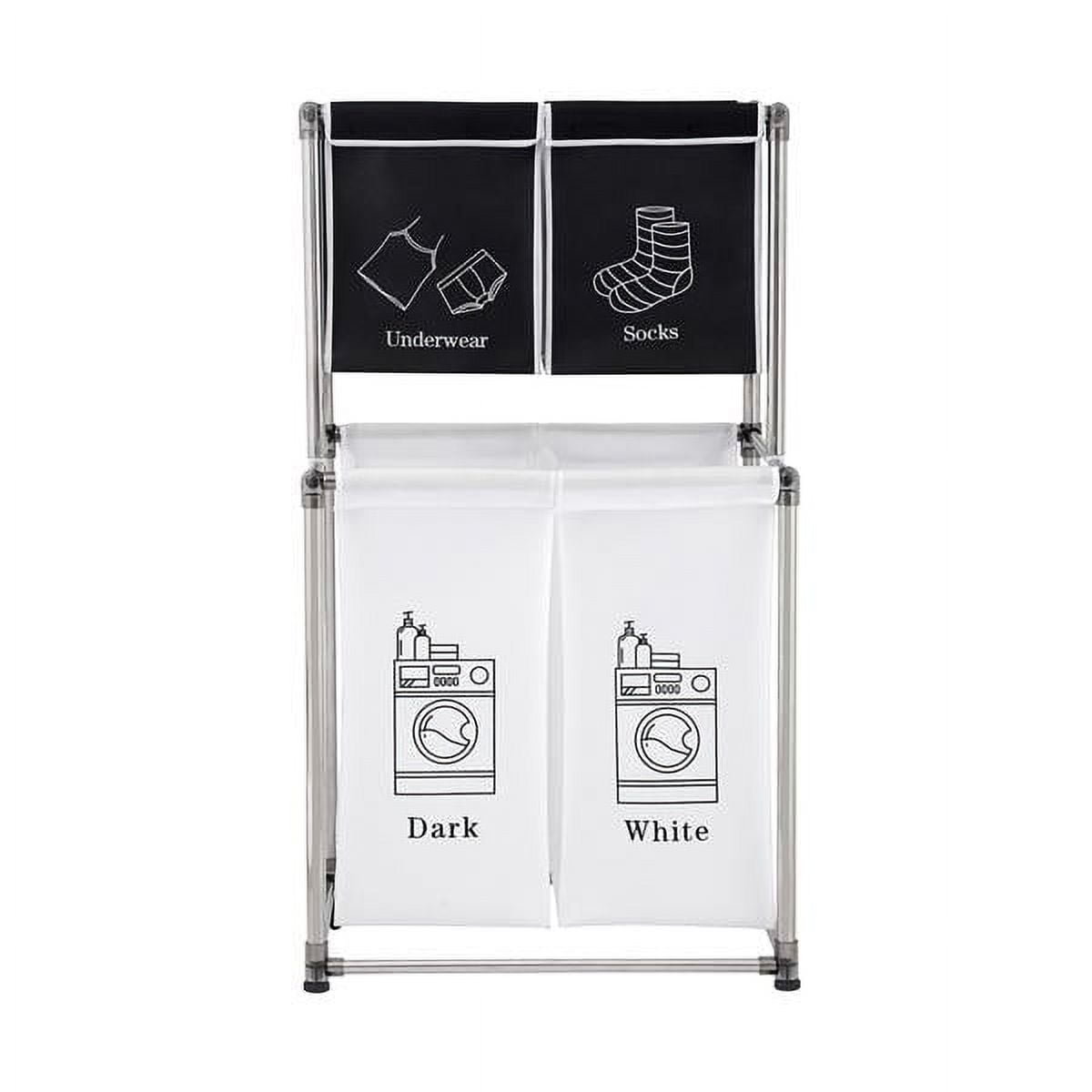 Laundry Hamper 3 Tier Laundry Sorter with 4 Removable Bags for ...