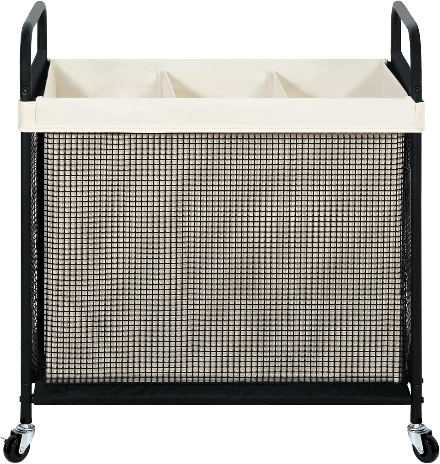 Laundry Hamper, 90L Rolling Laundry Sorter Cart with Removable and ...