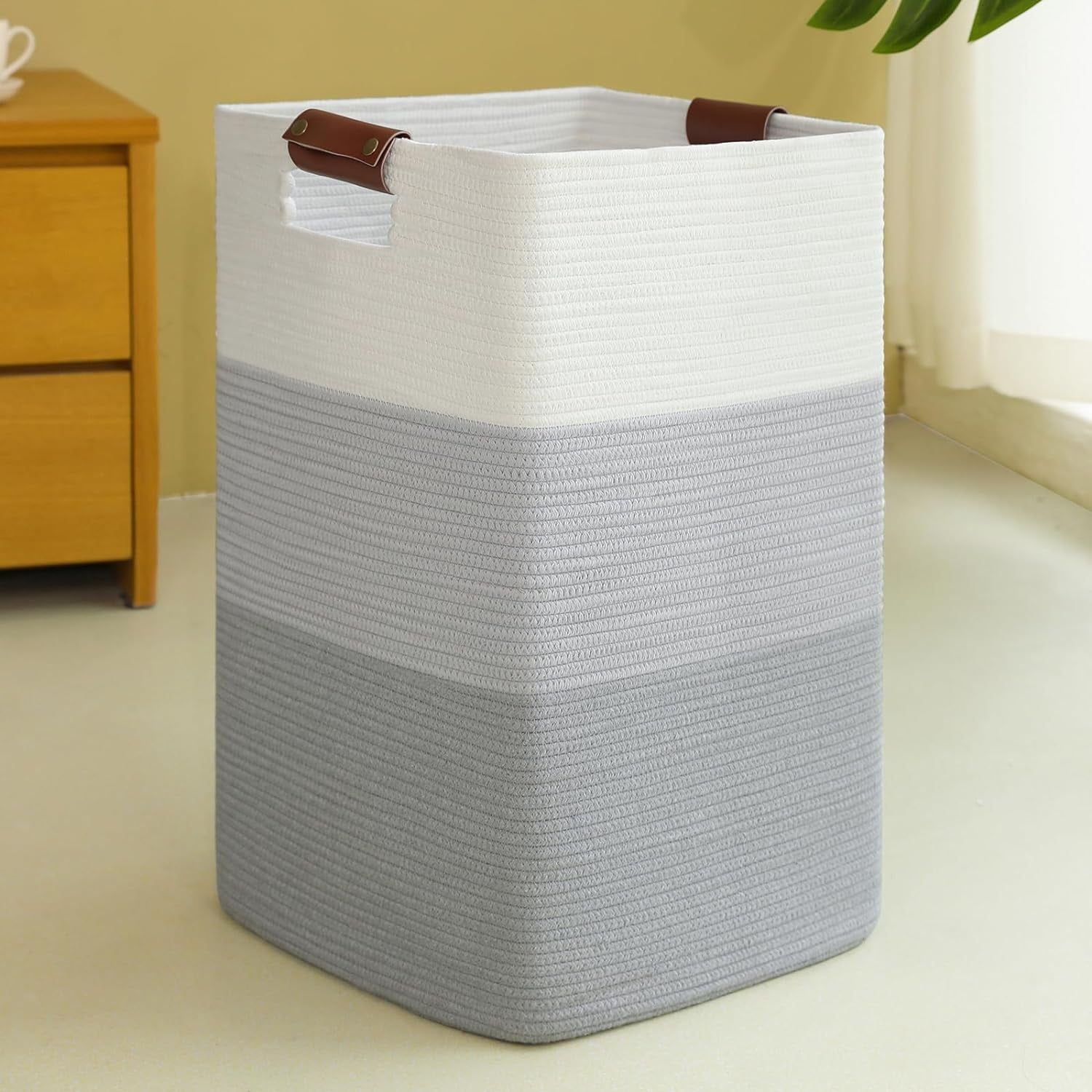 Laundry Hamper 96L Extra Large Laundry Basket, Woven Blanket Basket ...