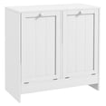 Laundry Hamper Cabinet with Tilt-Out Baskets, White - 2 Compartment ...