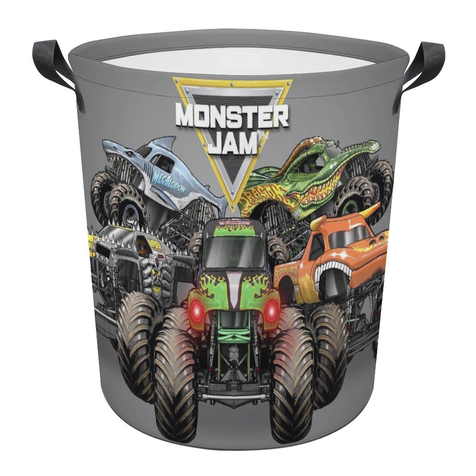 Laundry Hamper Cute Monster Truck Jam Laundry Baskets Large Girls Boys ...