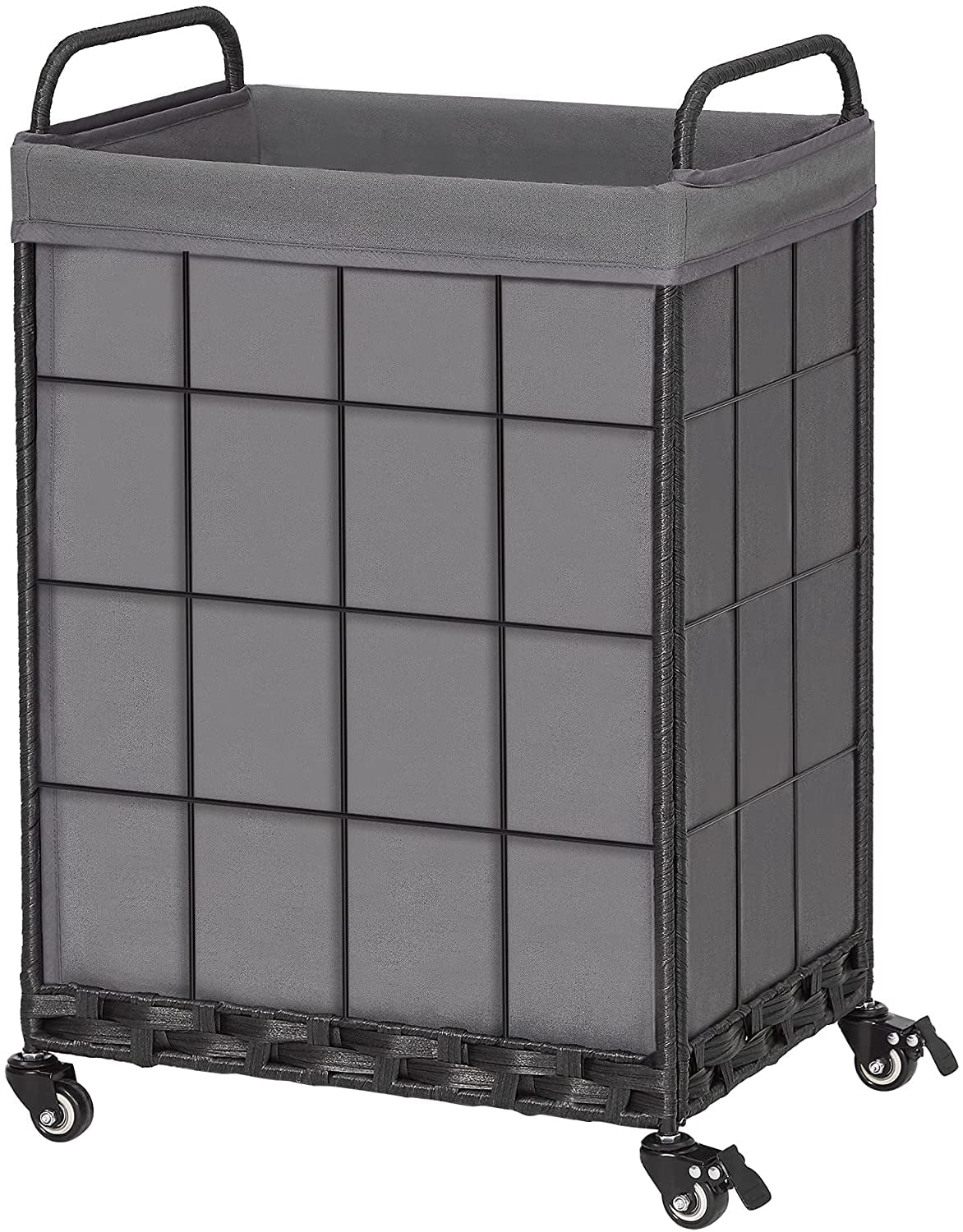 Laundry Hamper with Heavy Duty Rolling Lockable Wheels; Durable Laundry ...