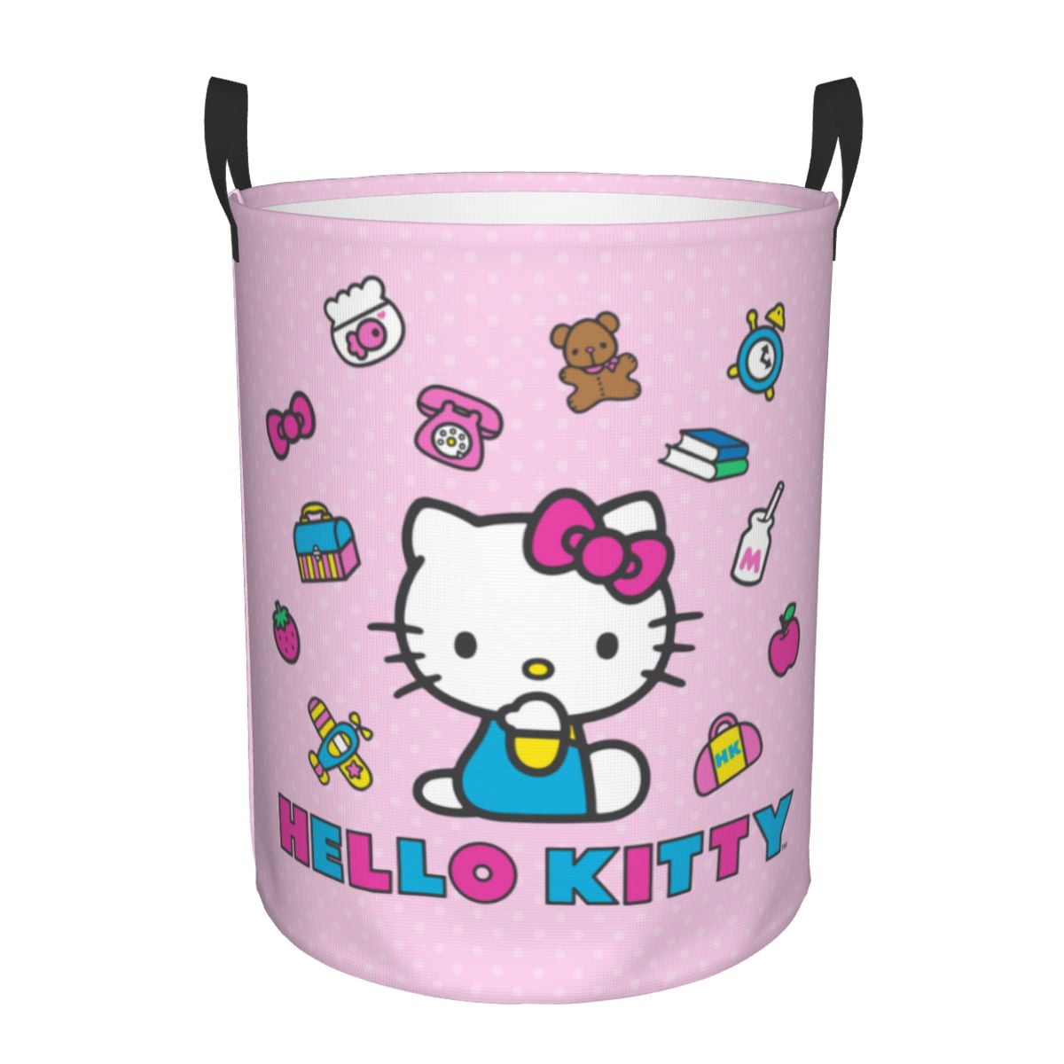 Laundry Hamper Large Clothes Storage Basket Hello Kit-ty Anime Cat ...