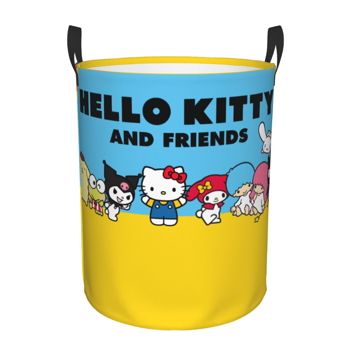 Laundry Hamper Large Clothes Storage Basket Hello Kit-ty Anime Cat ...