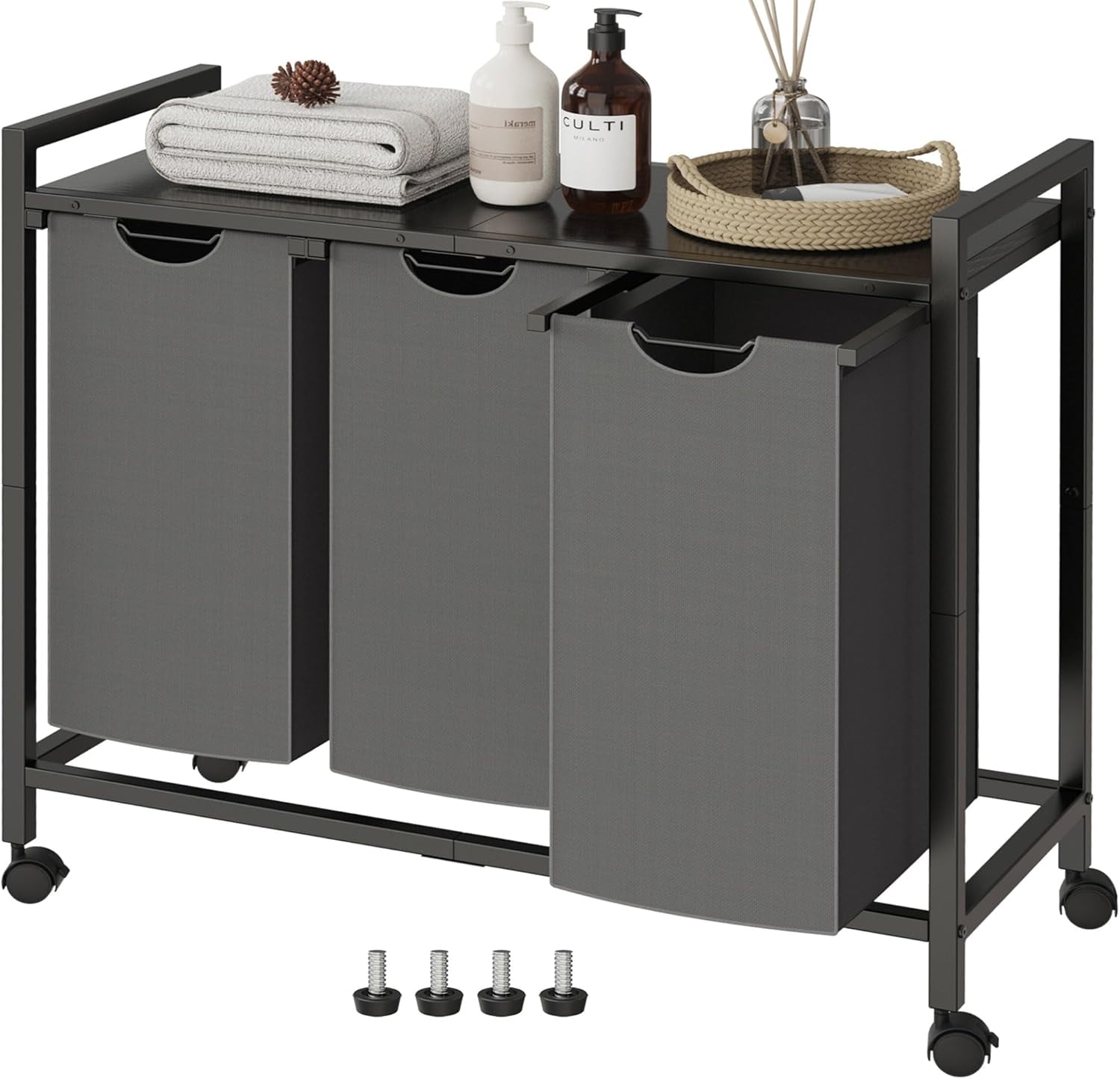 Laundry Hamper, Laundry Basket, Laundry Sorter with 2 Pull-Out and ...