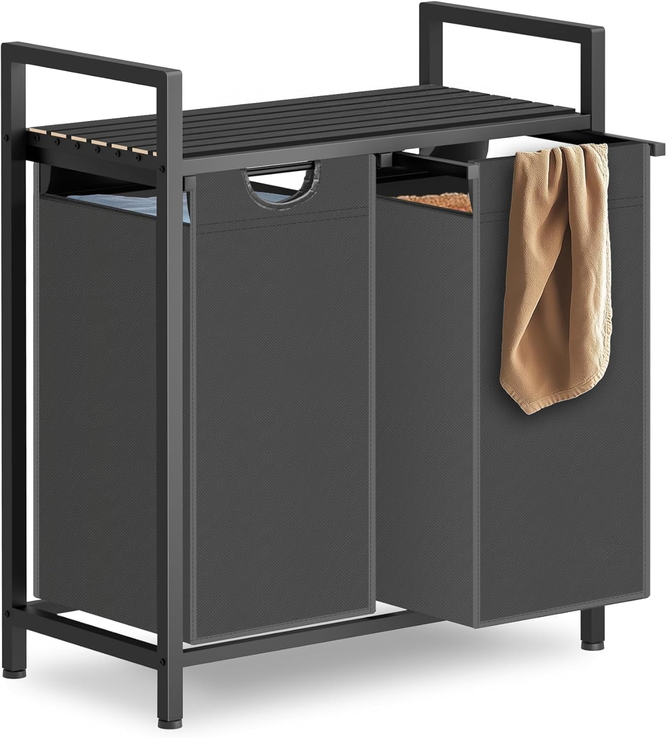 Laundry Hamper, Laundry Sorter with 2 Pull-Out Removable Oxford Fabric ...