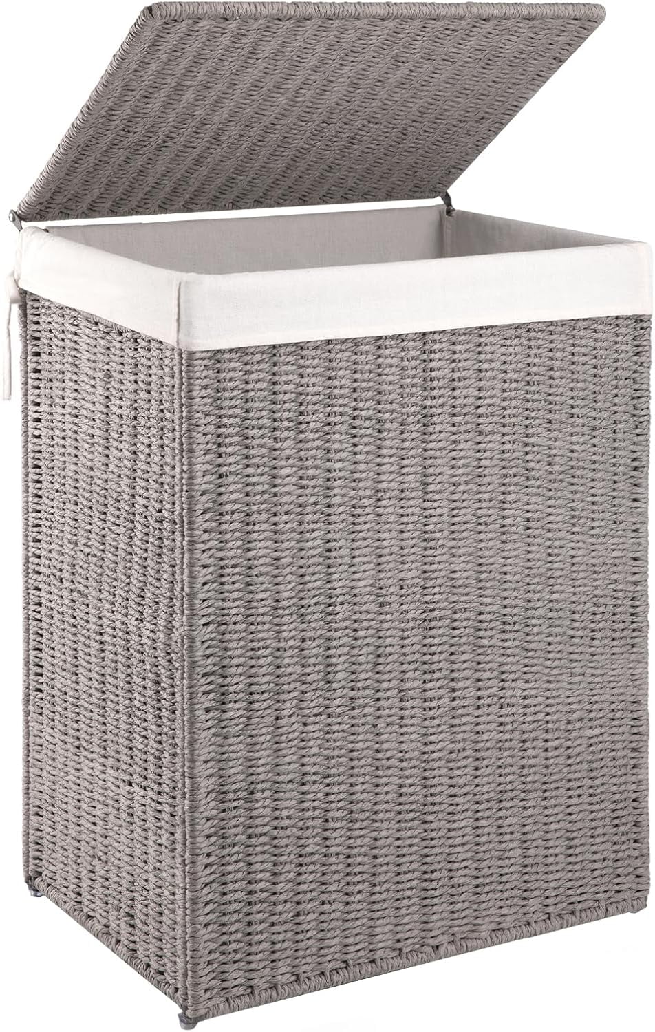 Laundry Hamper with Lid, 23.8 Gal (90L) Wicker Hamper with Removable ...