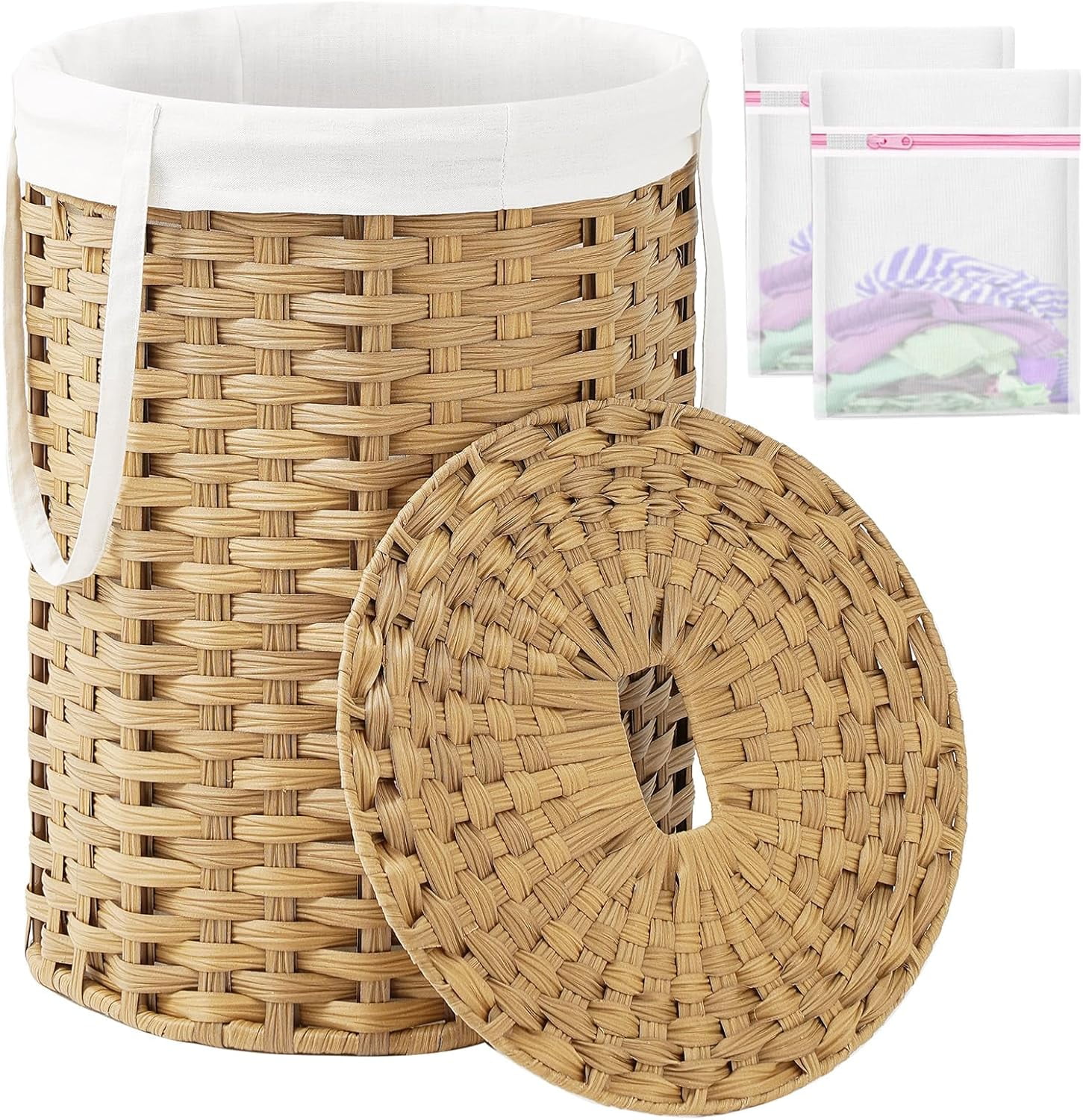 Laundry Hamper with Lid Laundry Basket with Lid 19.0 Gal (72 L) Round ...