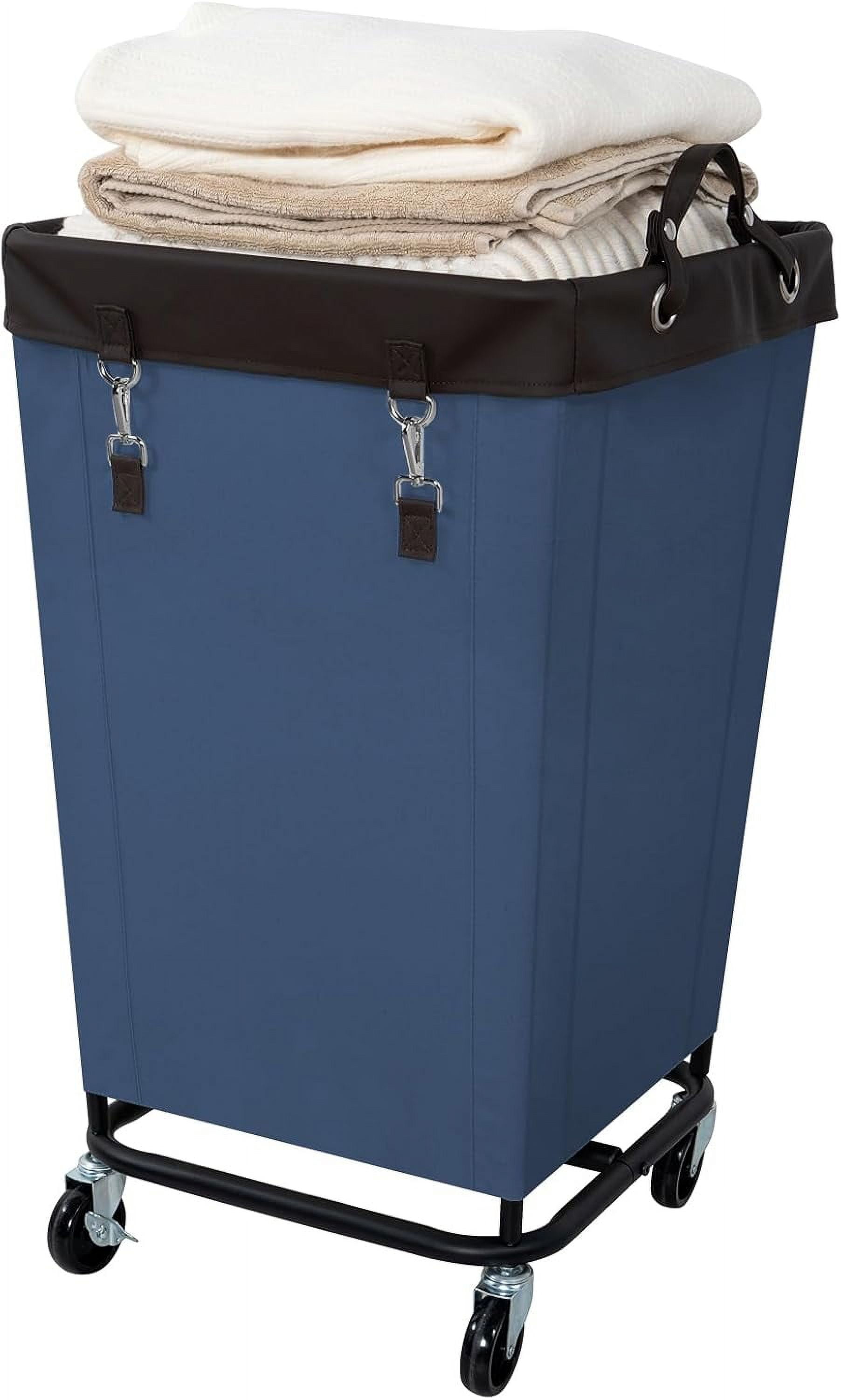 Laundry Hamper with Rolling Wheels, 160L Clothes Large Basket Laundry ...