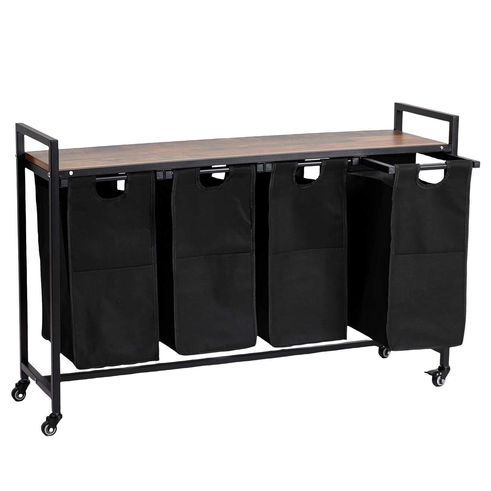 Laundry Hamper with Shelf, Laundry Basket Section, Laundry Sorter ...