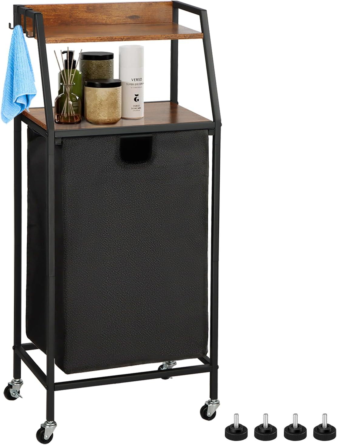 Laundry Hamper, Laundry Sorter, Rolling Laundry Basket with Wheels, 2 ...