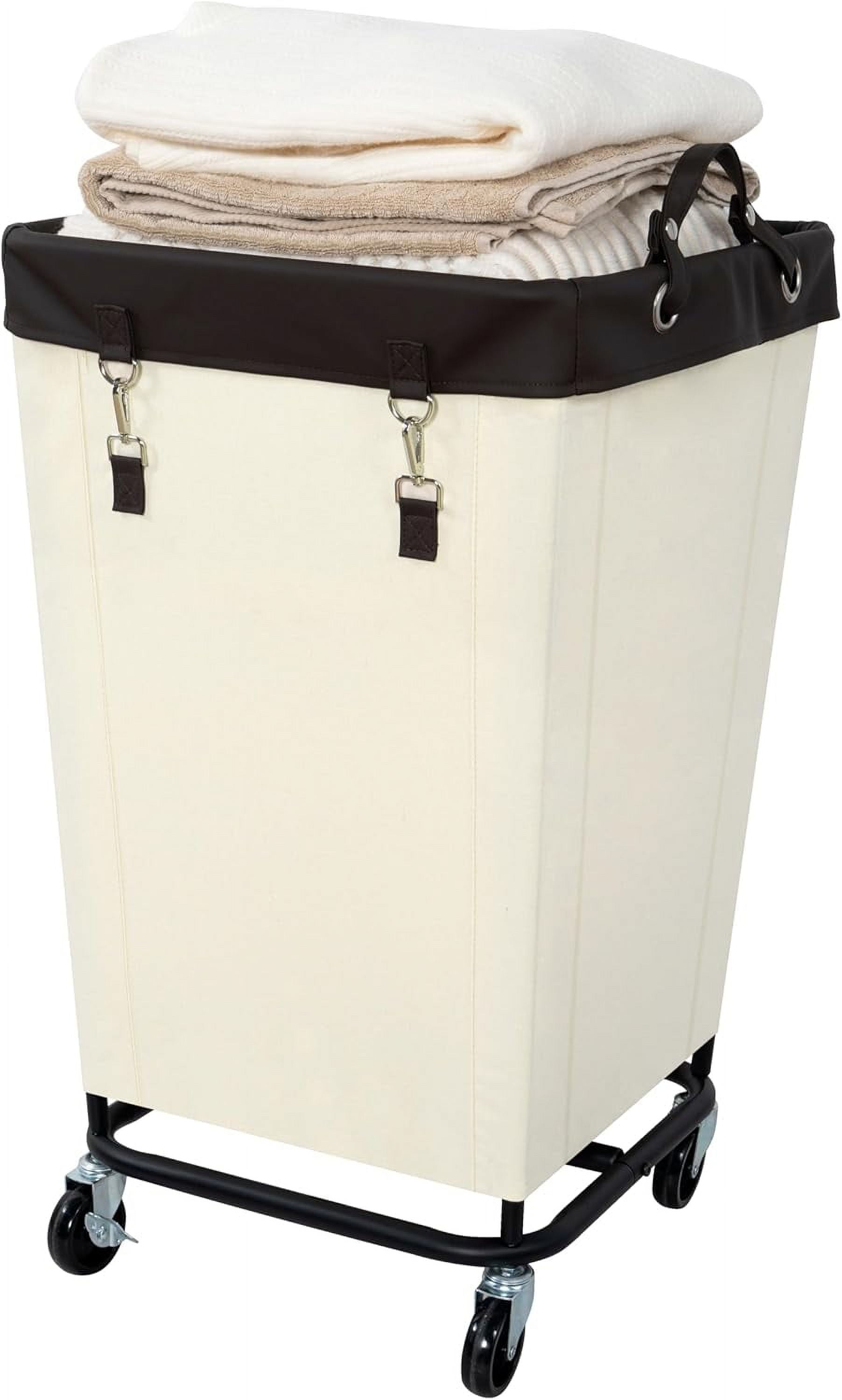 Laundry Hamper with Wheels, 160L Clothes Large Laundry Basket with ...